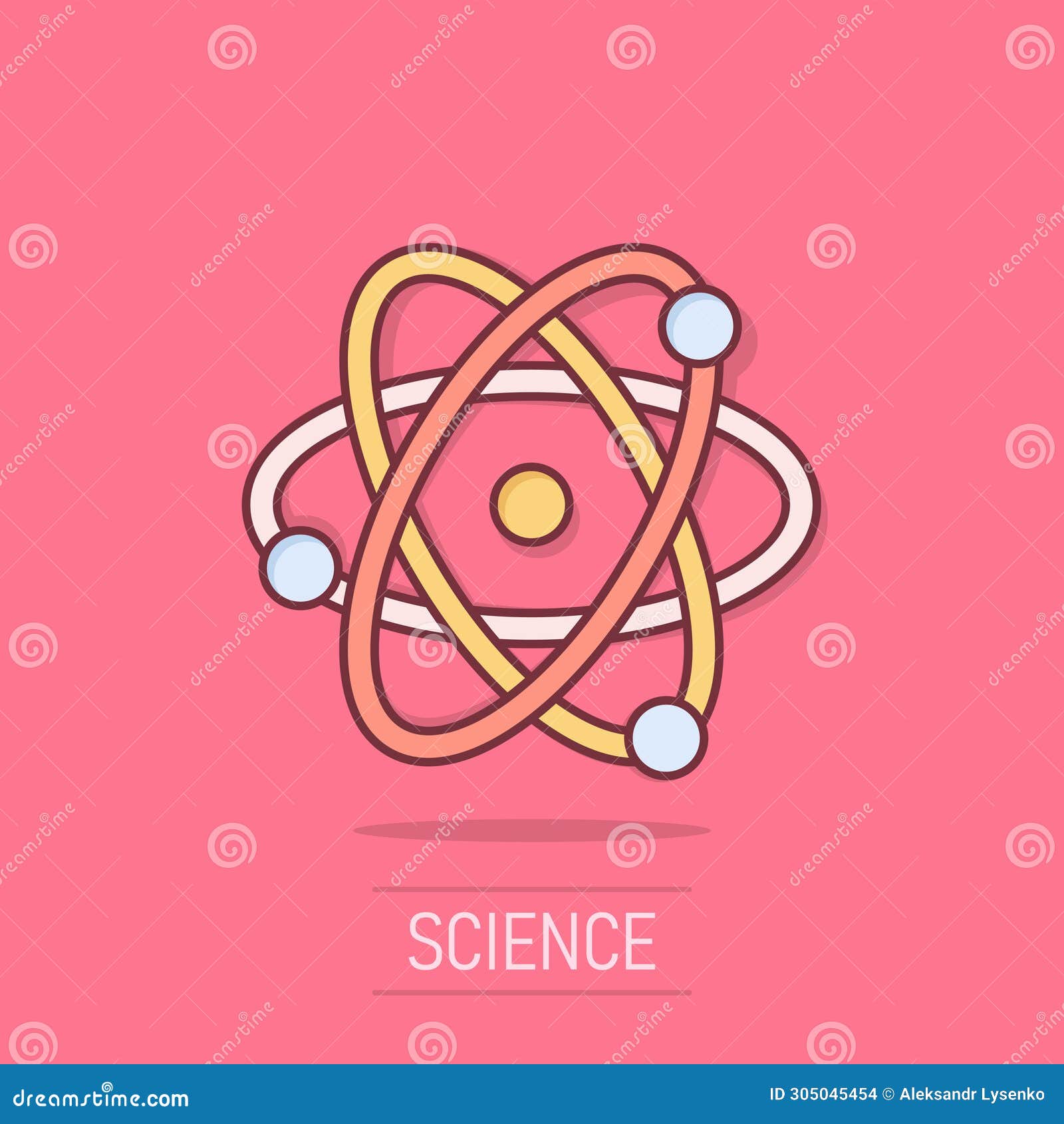 Science Icon in Comic Style. Dna Cell Cartoon Vector Illustration on ...