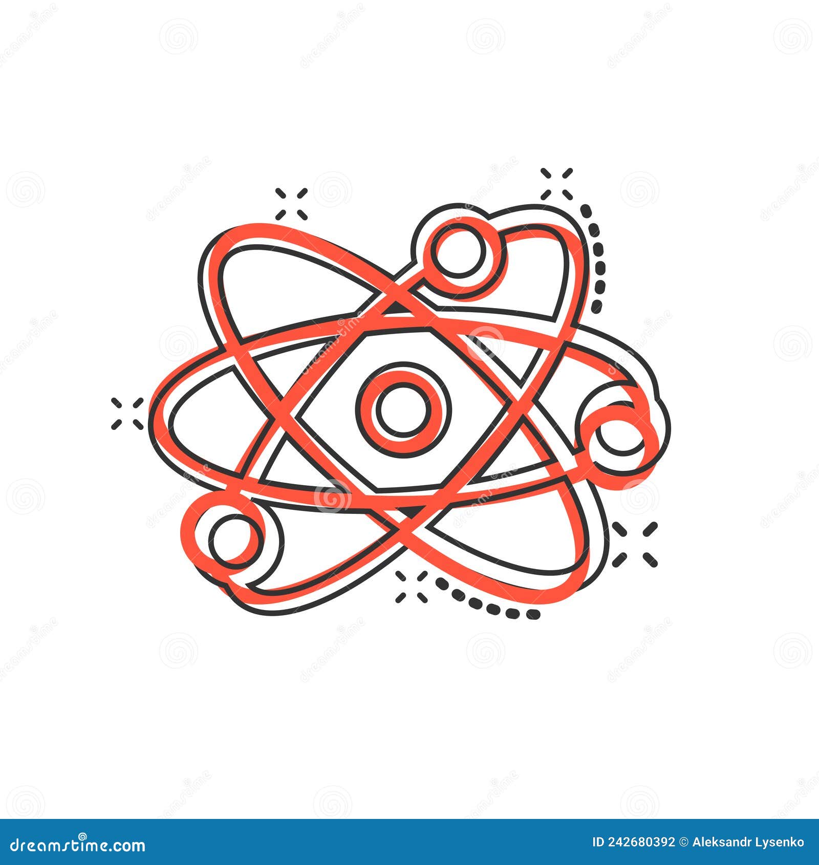 Science Icon in Comic Style. Dna Cell Cartoon Vector Illustration on ...