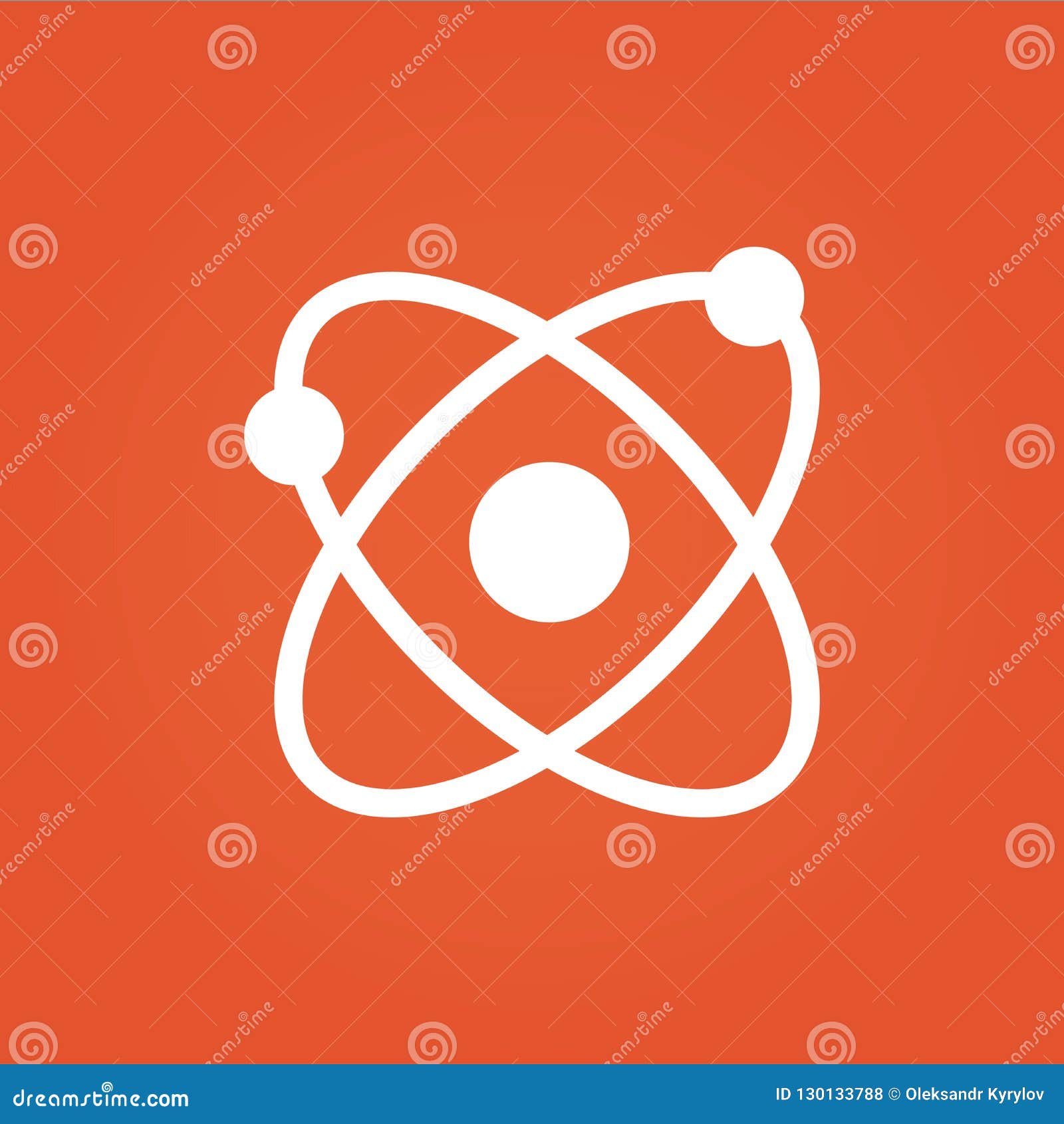 Science Icon. Science Design, Vector Illustration Isolated on Orange ...