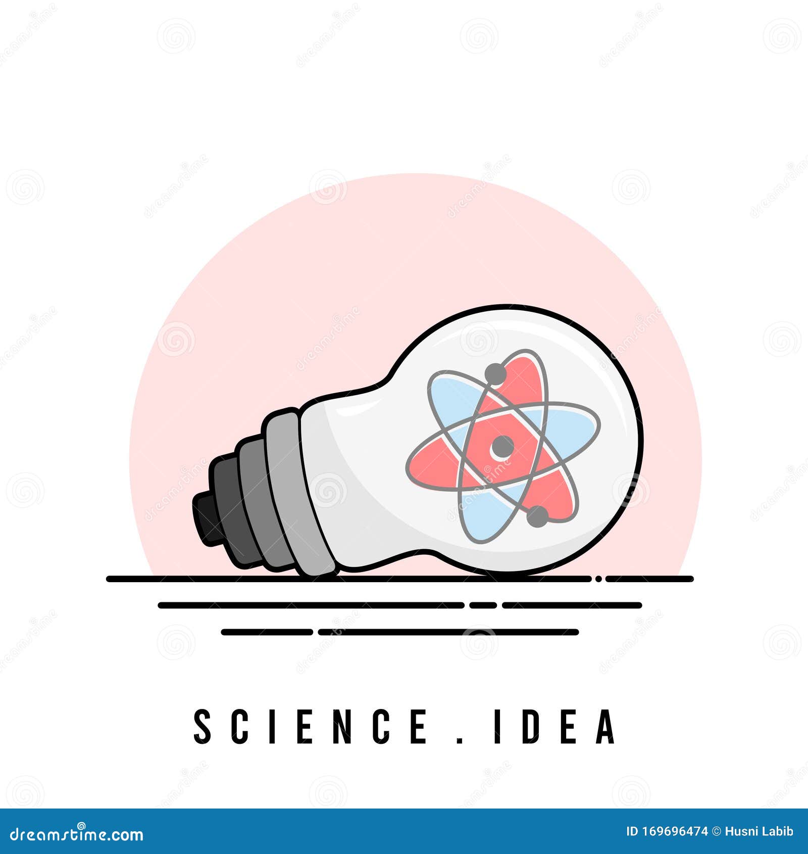 Science icon on Light Bulb stock vector. Illustration of flying - 169696474