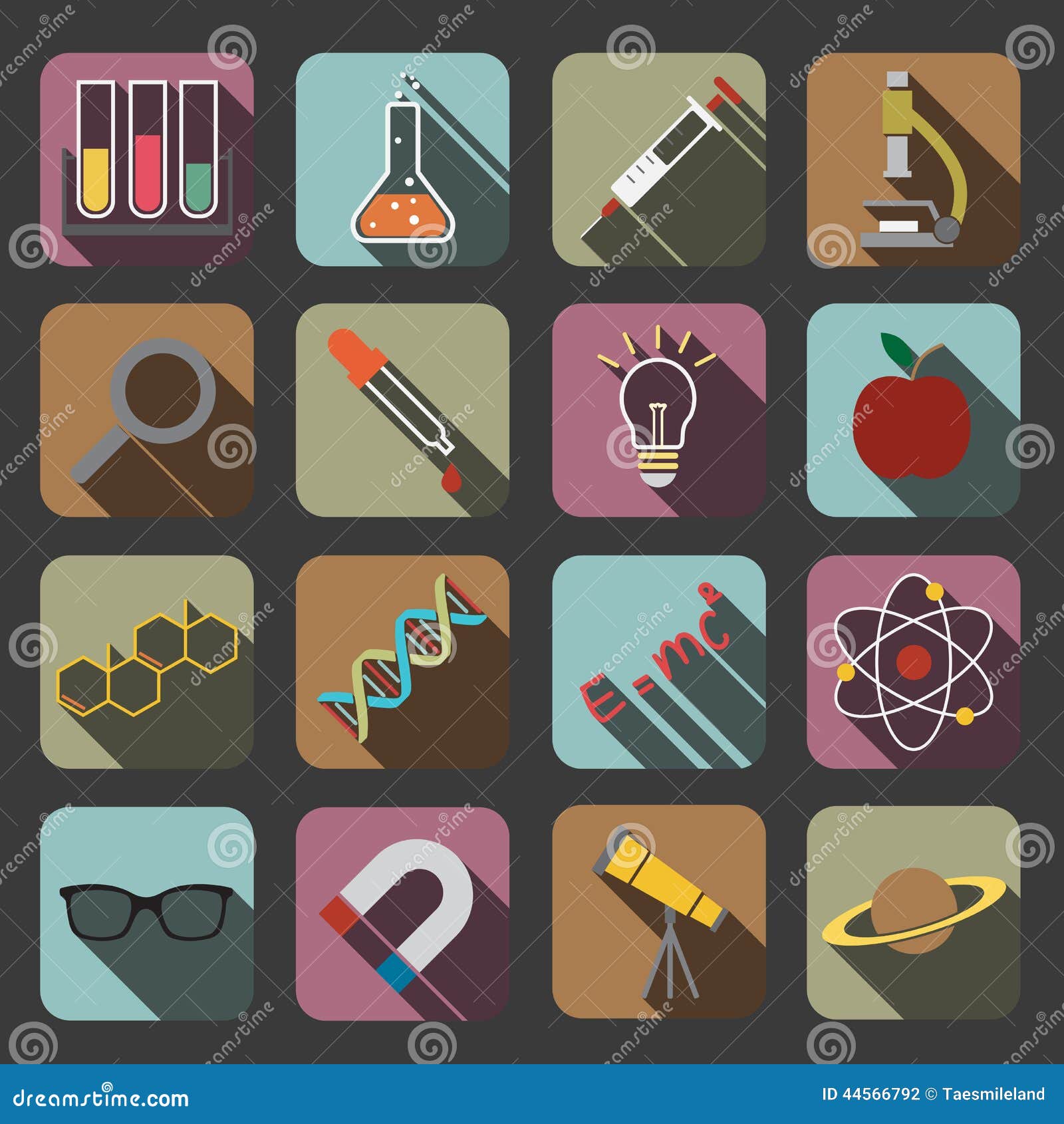 Science icon stock vector. Illustration of microscope - 44566792
