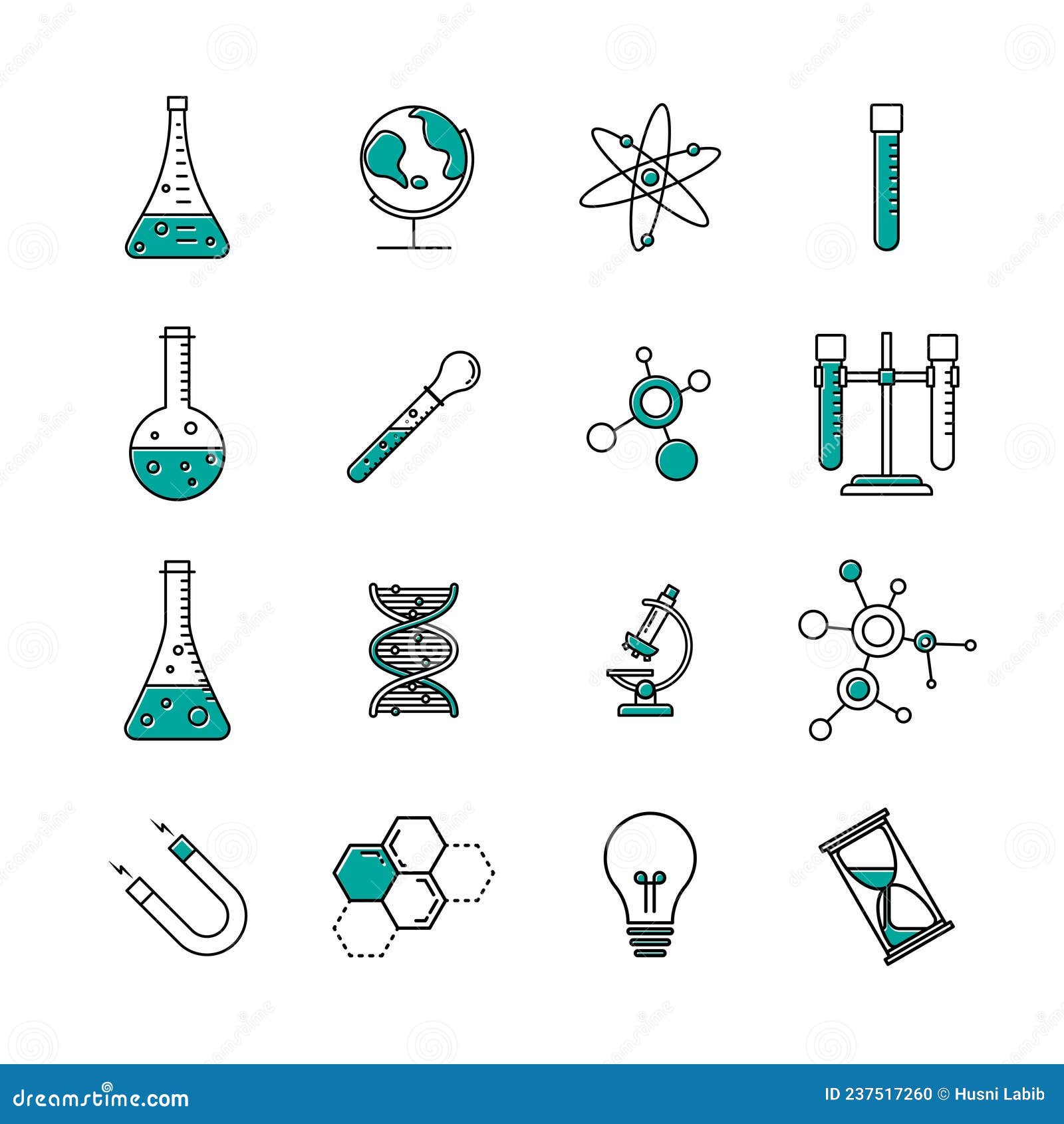Science Icon Set Design. Simple Science Icons Design Stock Vector ...