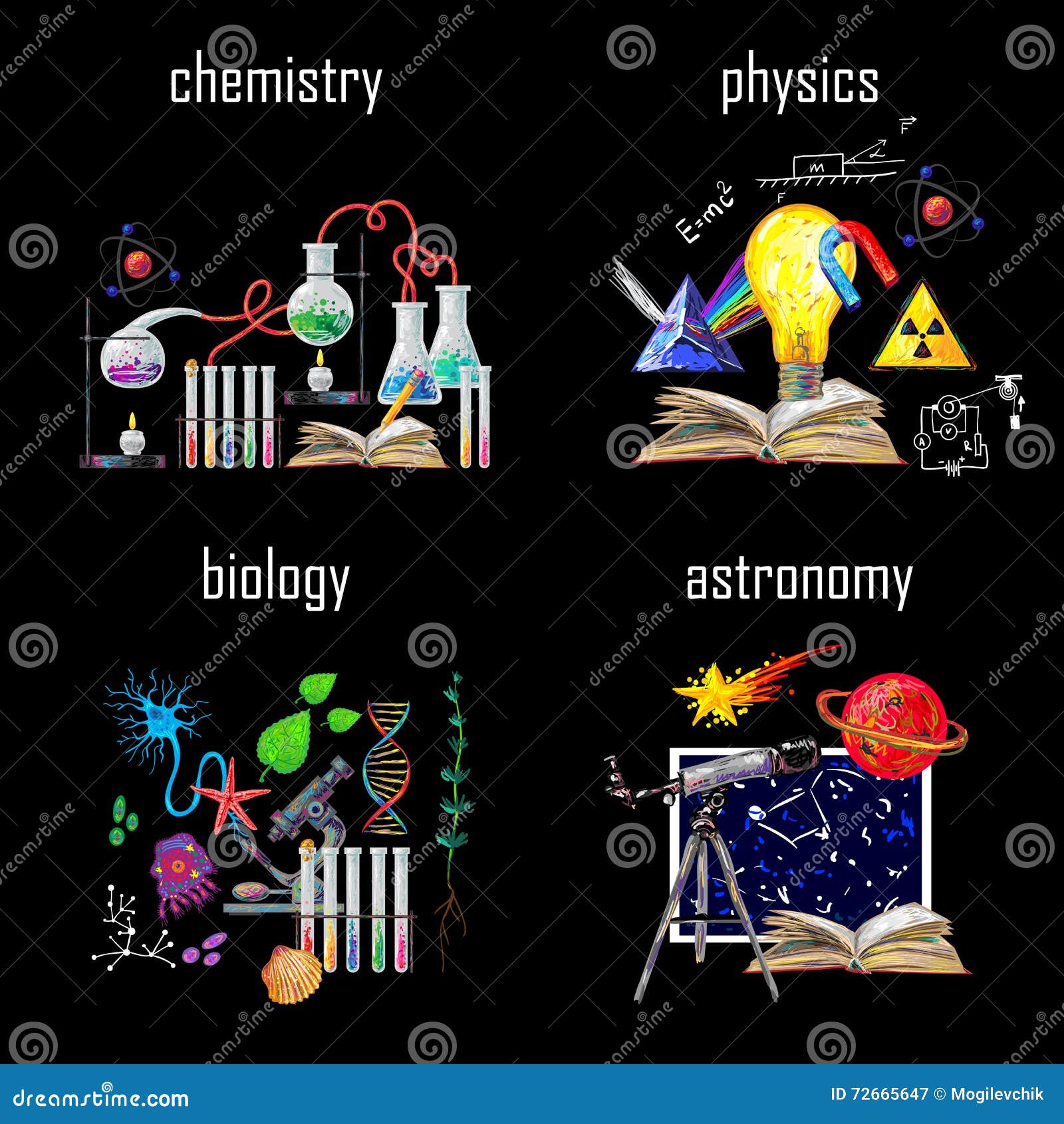 Science Icon Set stock vector. Illustration of business - 72665647