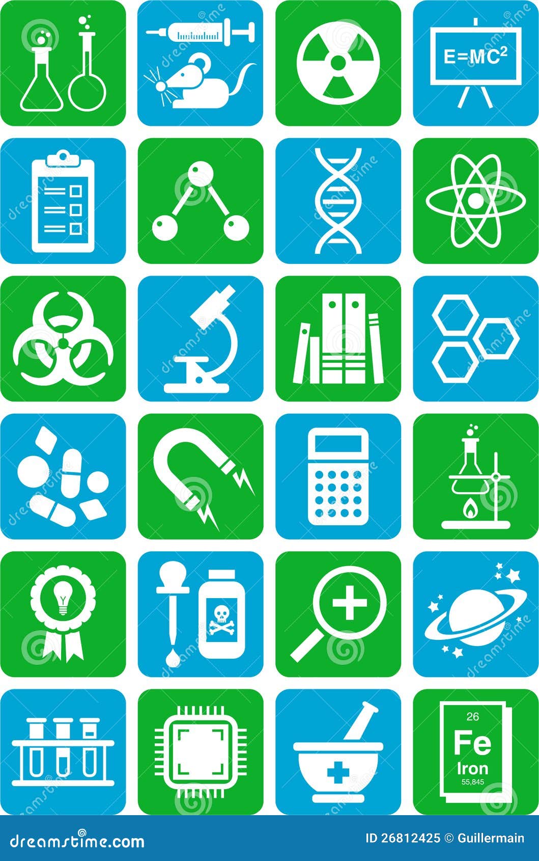 Science icons stock vector. Illustration of education - 26812425