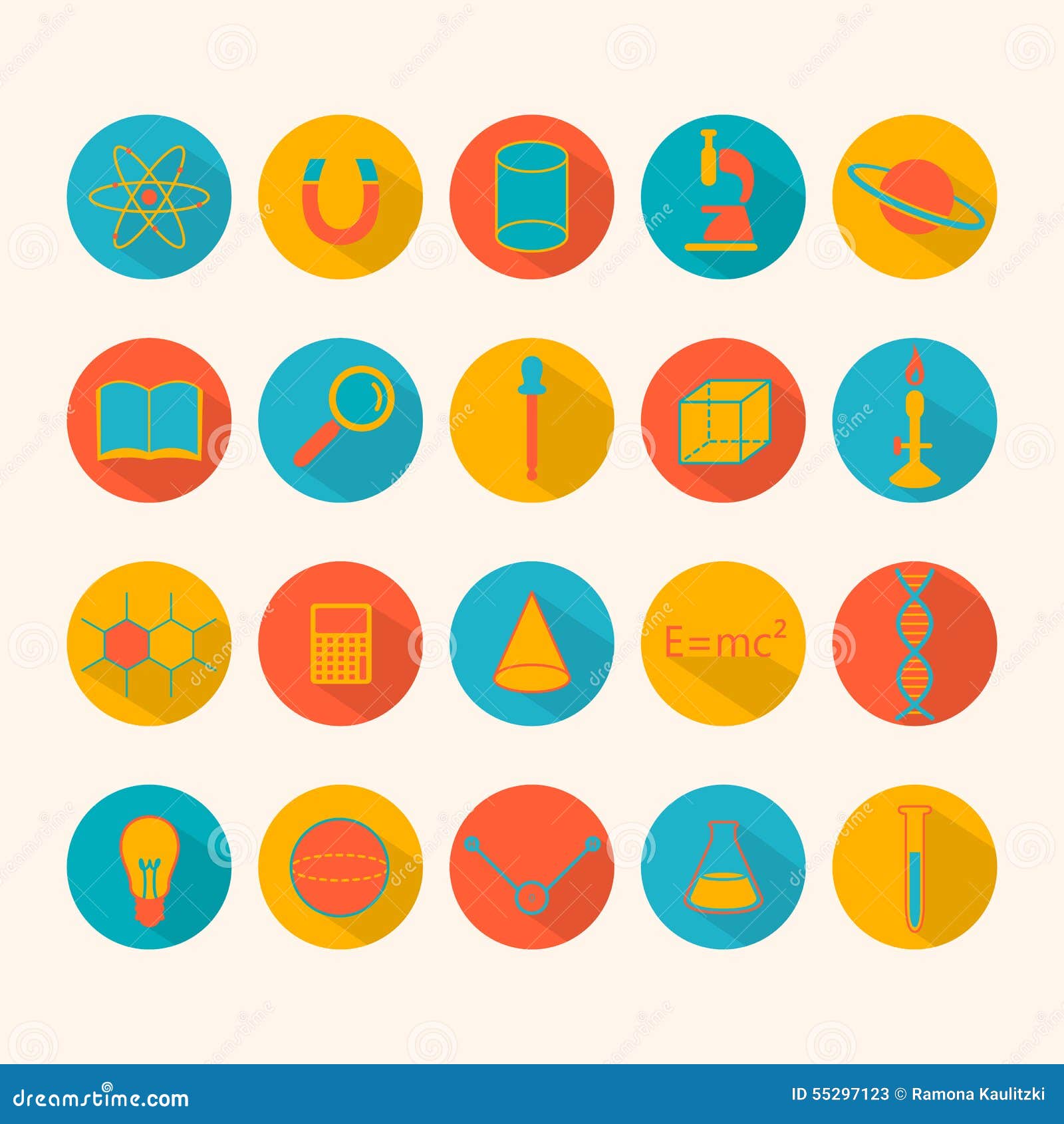 Science Icons stock illustration. Illustration of pictogram - 55297123