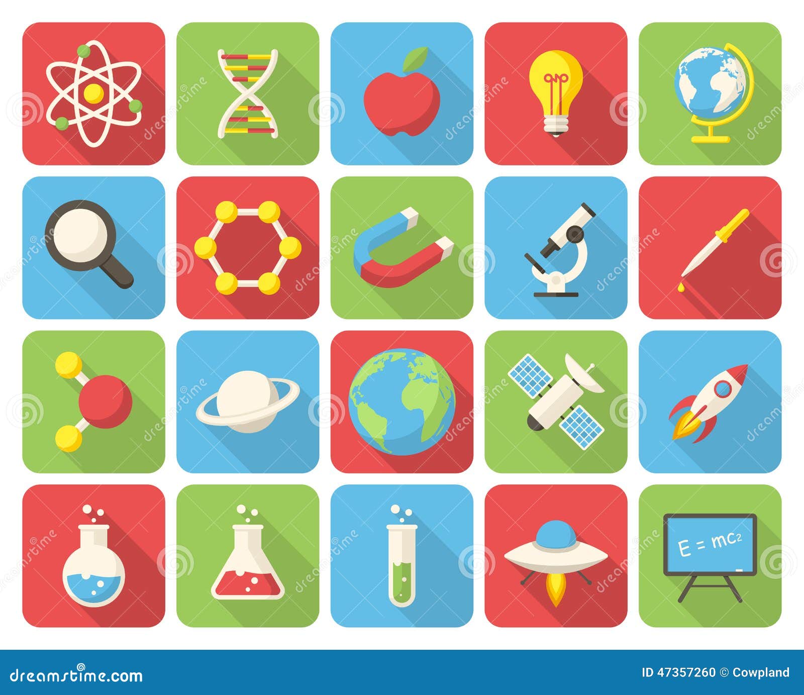 Science icons stock vector. Illustration of long, glass - 47357260