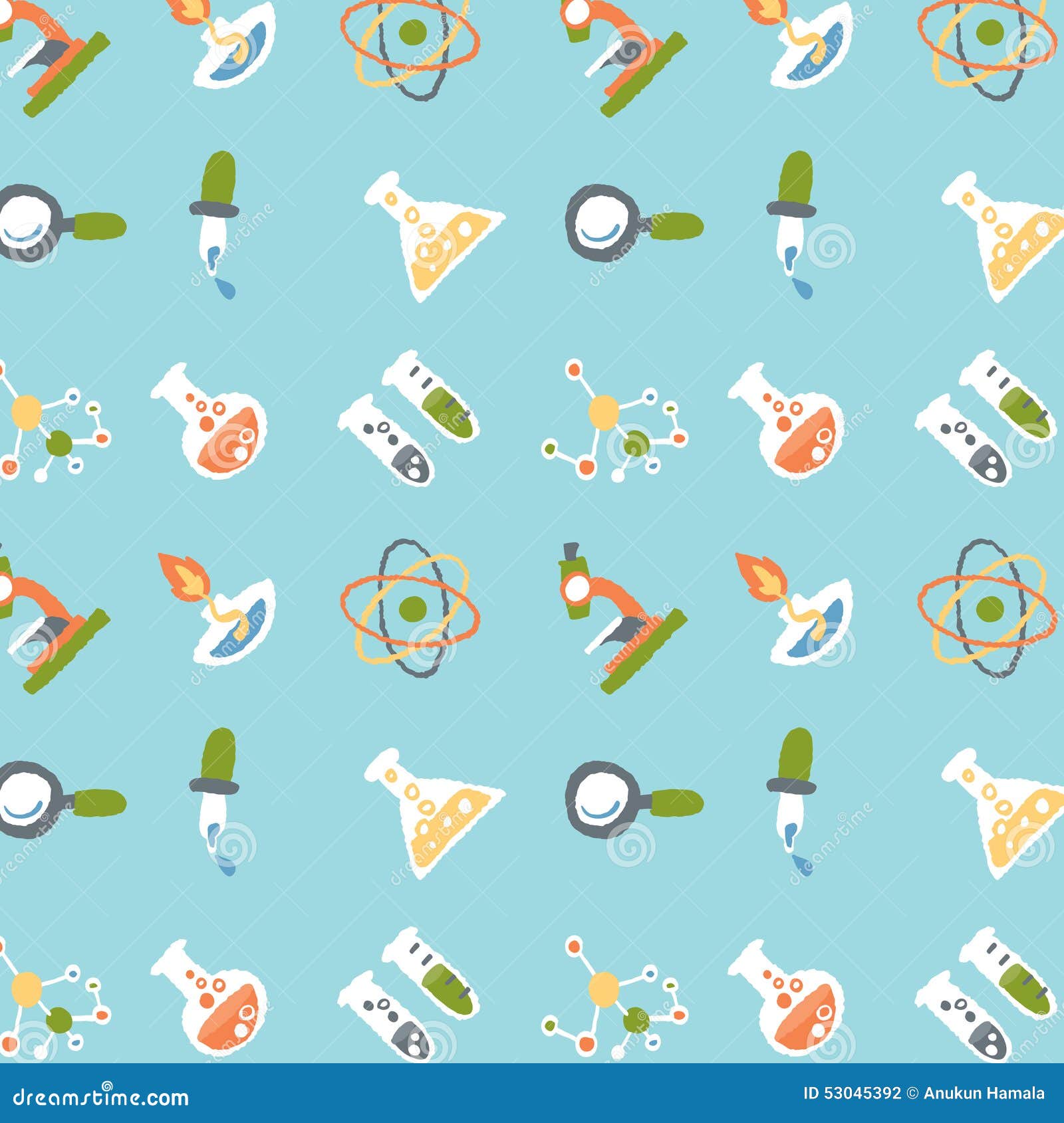 Science Icons Pattern Design Stock Vector - Illustration of learning ...