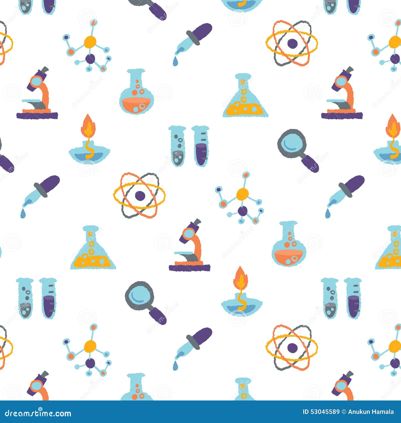 Science Icons Pattern Design Stock Vector - Illustration of medicine ...
