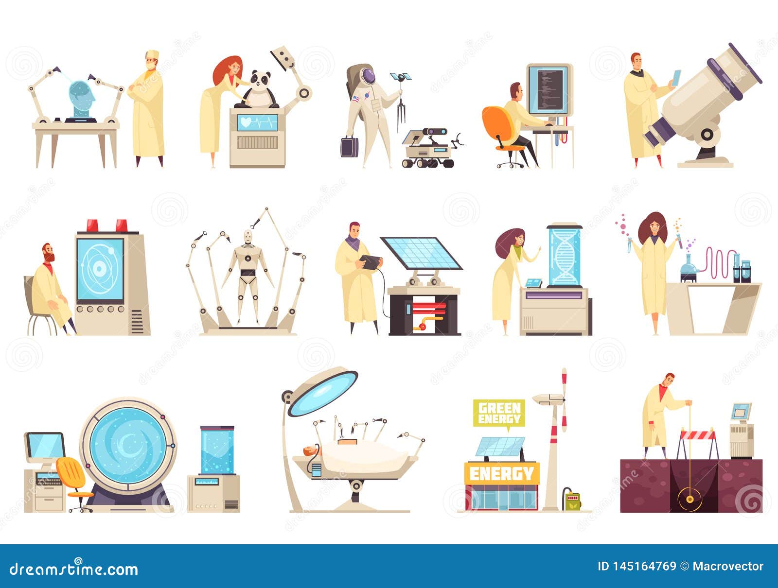 Science Icons Set stock vector. Illustration of alternative - 145164769