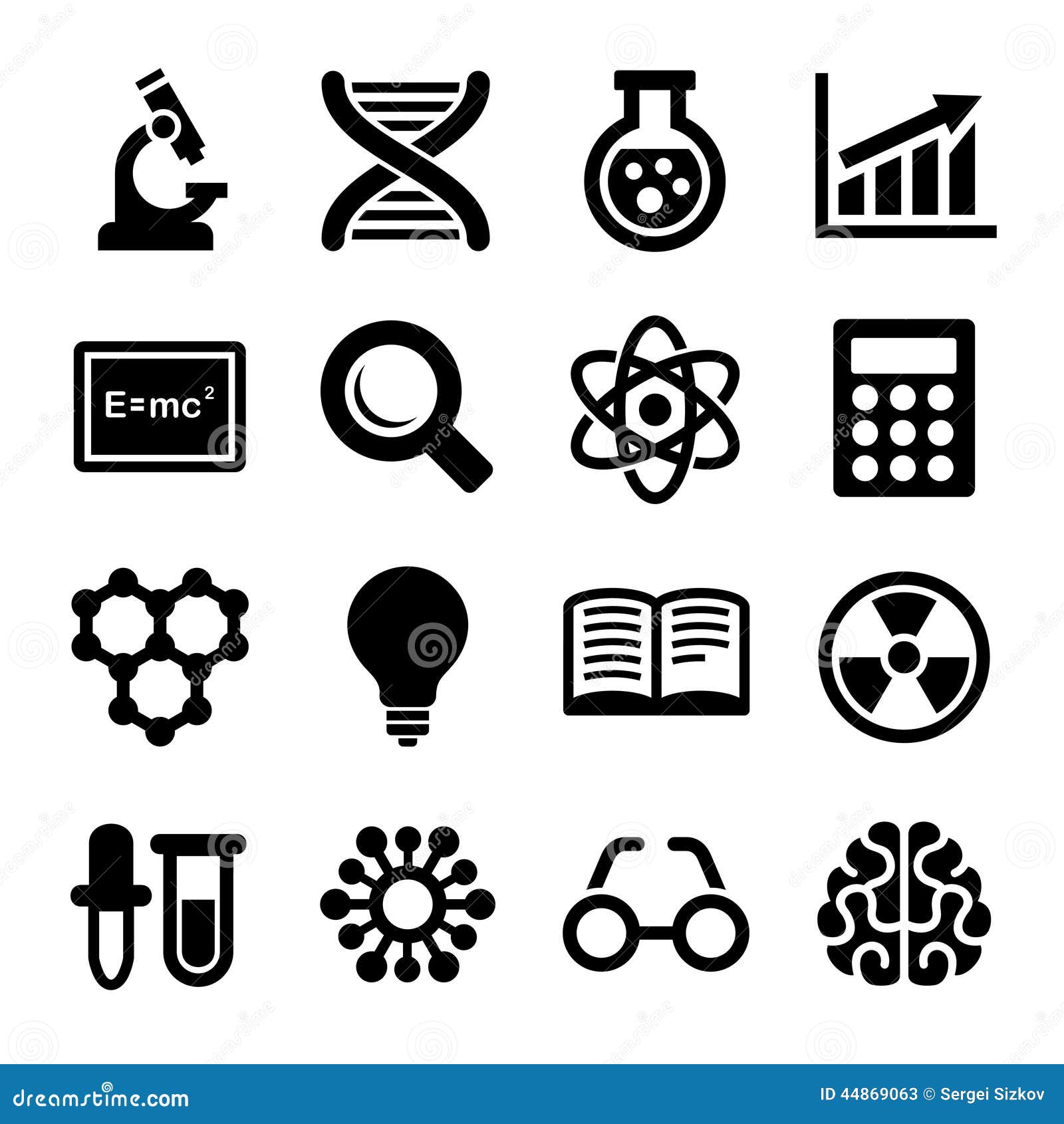 Science Icons Set. Vector stock vector. Illustration of chemistry ...
