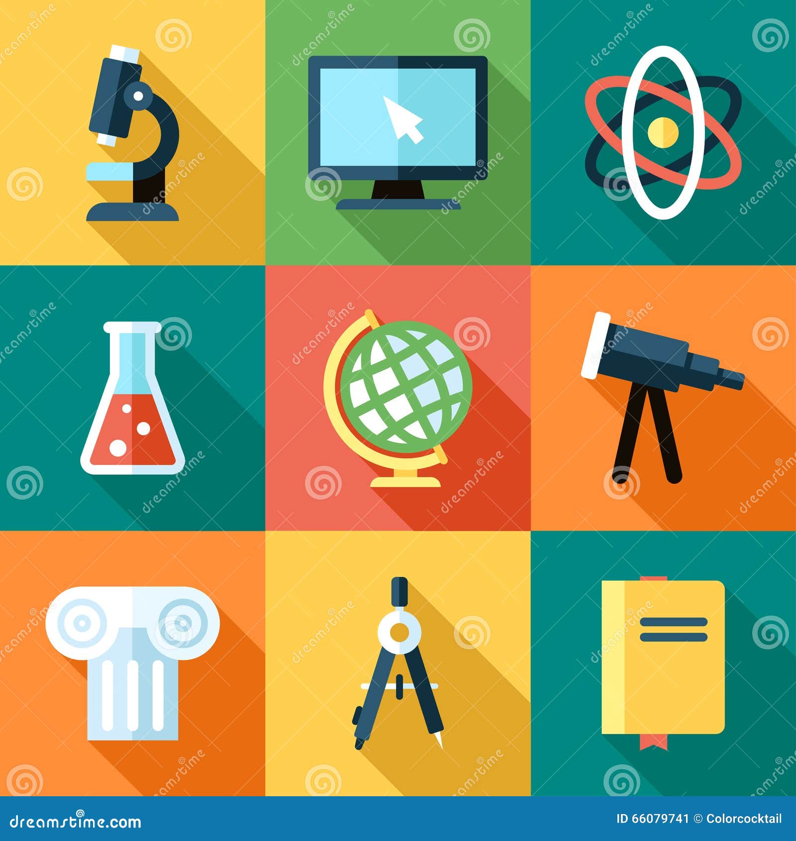 Science icons stock vector. Illustration of informatics - 66079741