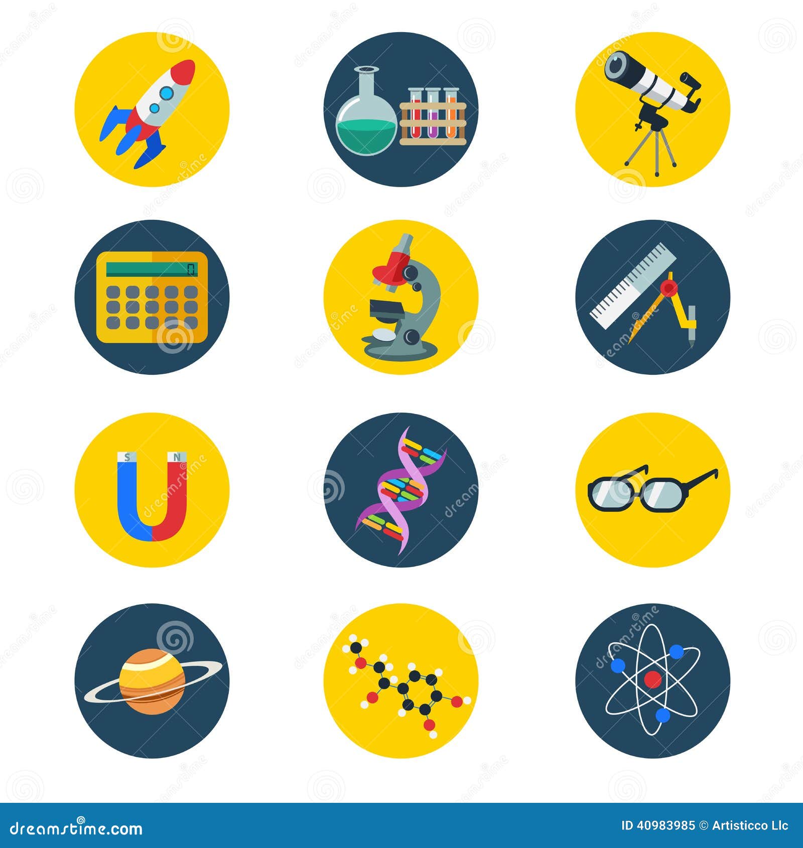 Science icons stock vector. Illustration of isolated - 40983985