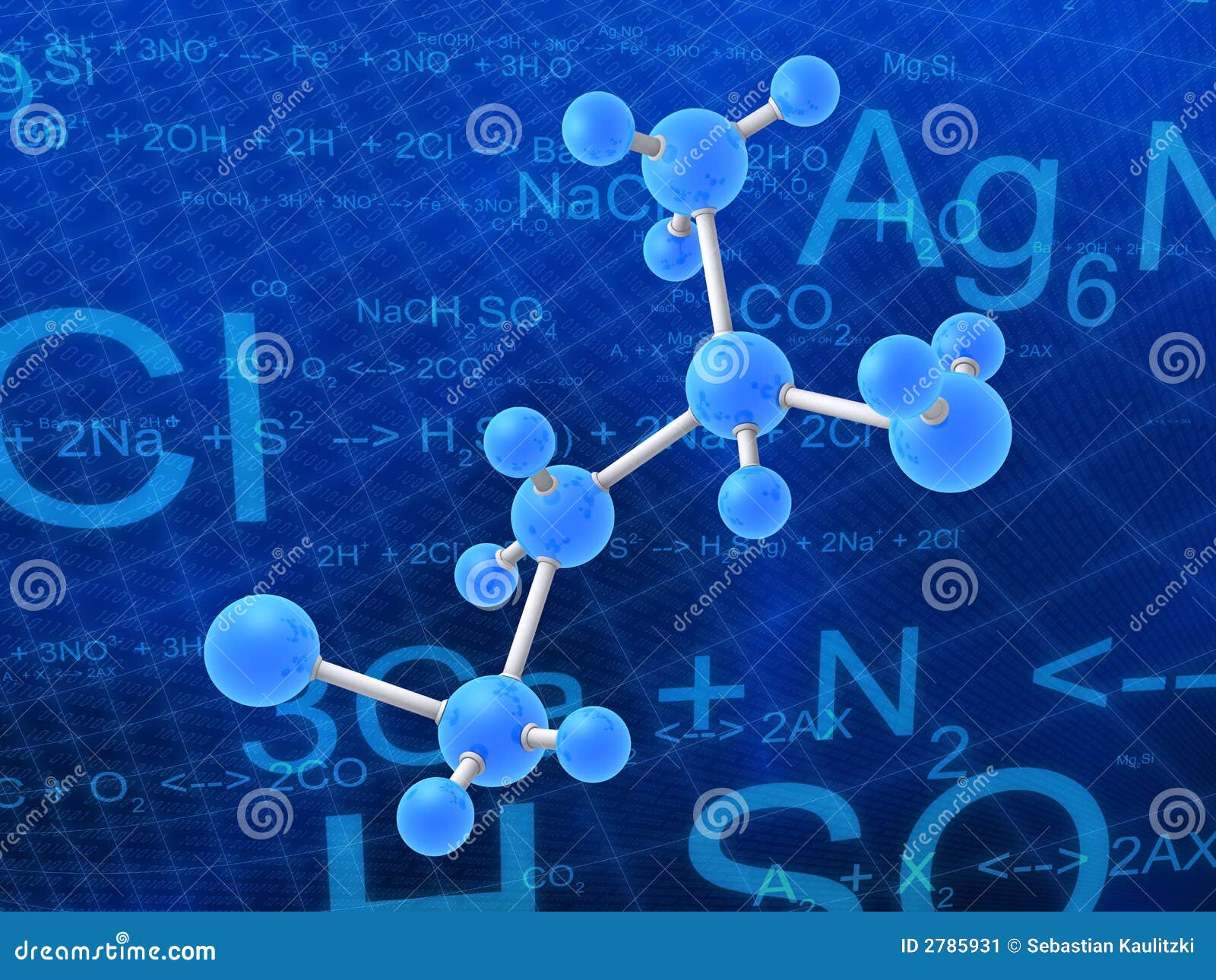 Science illustration stock illustration. Illustration of molecules ...