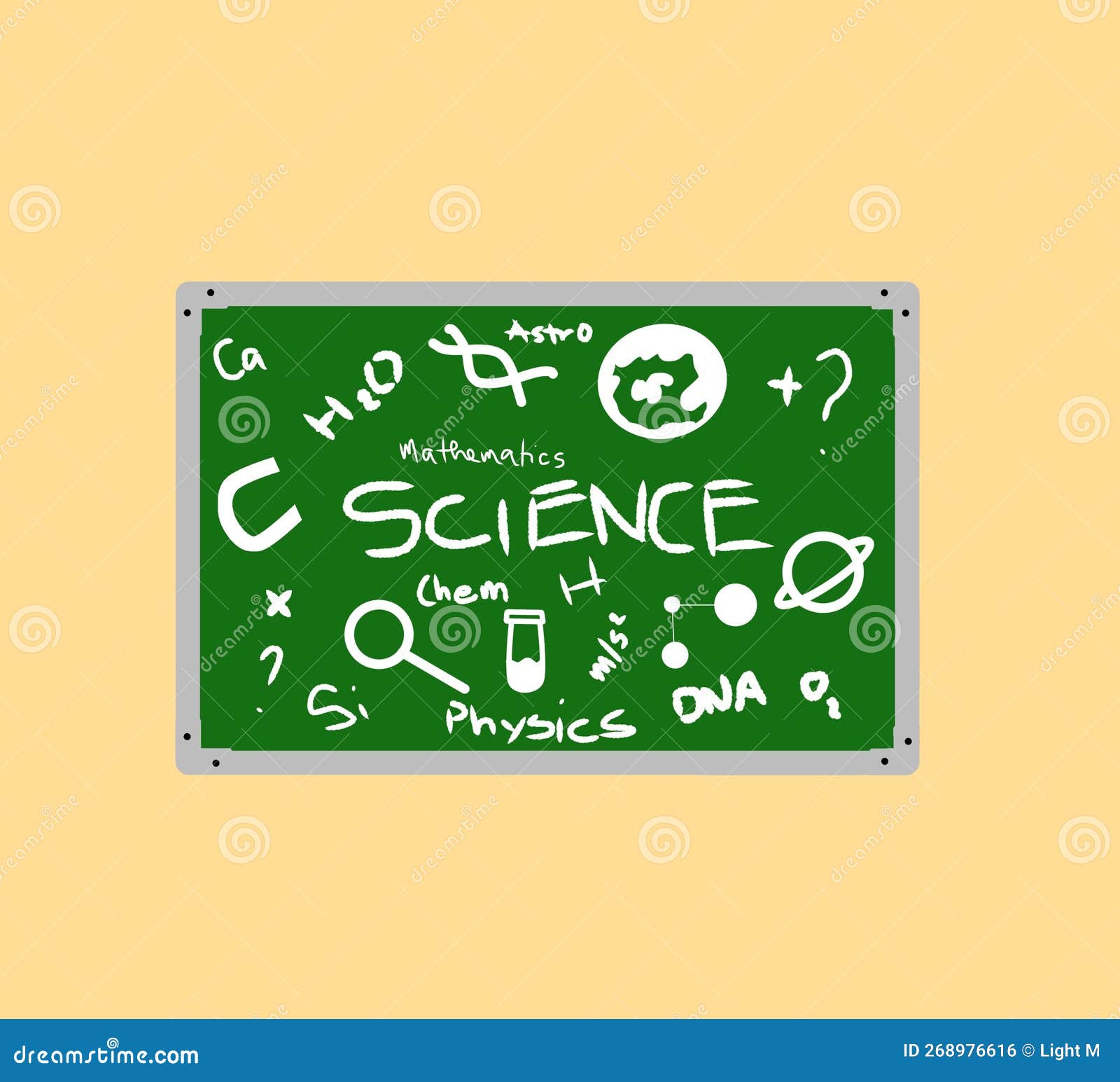 Science Illustration on the Board Stock Illustration - Illustration of ...