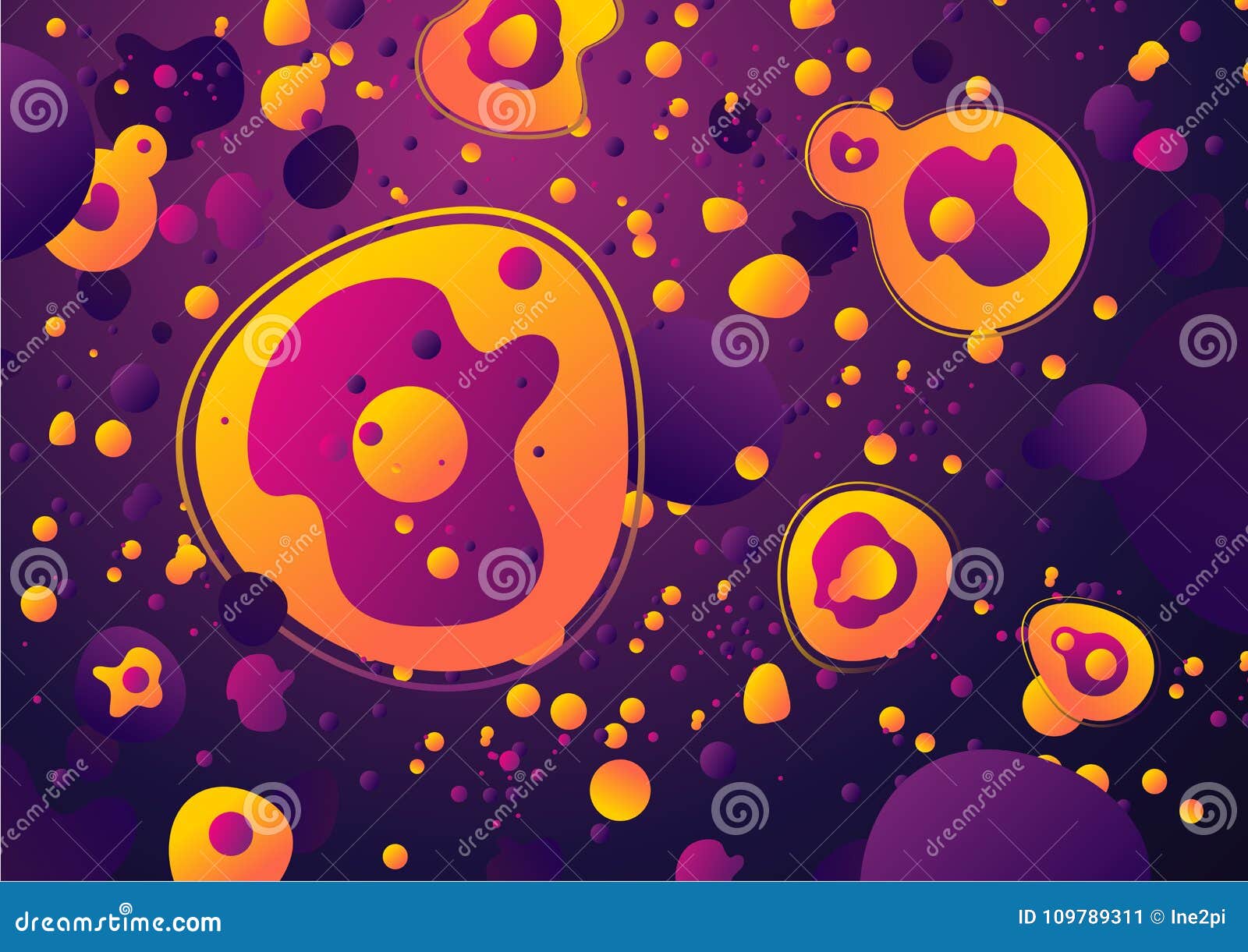 Abstract Biology Background. Cells And Molecules. Science Illustration ...