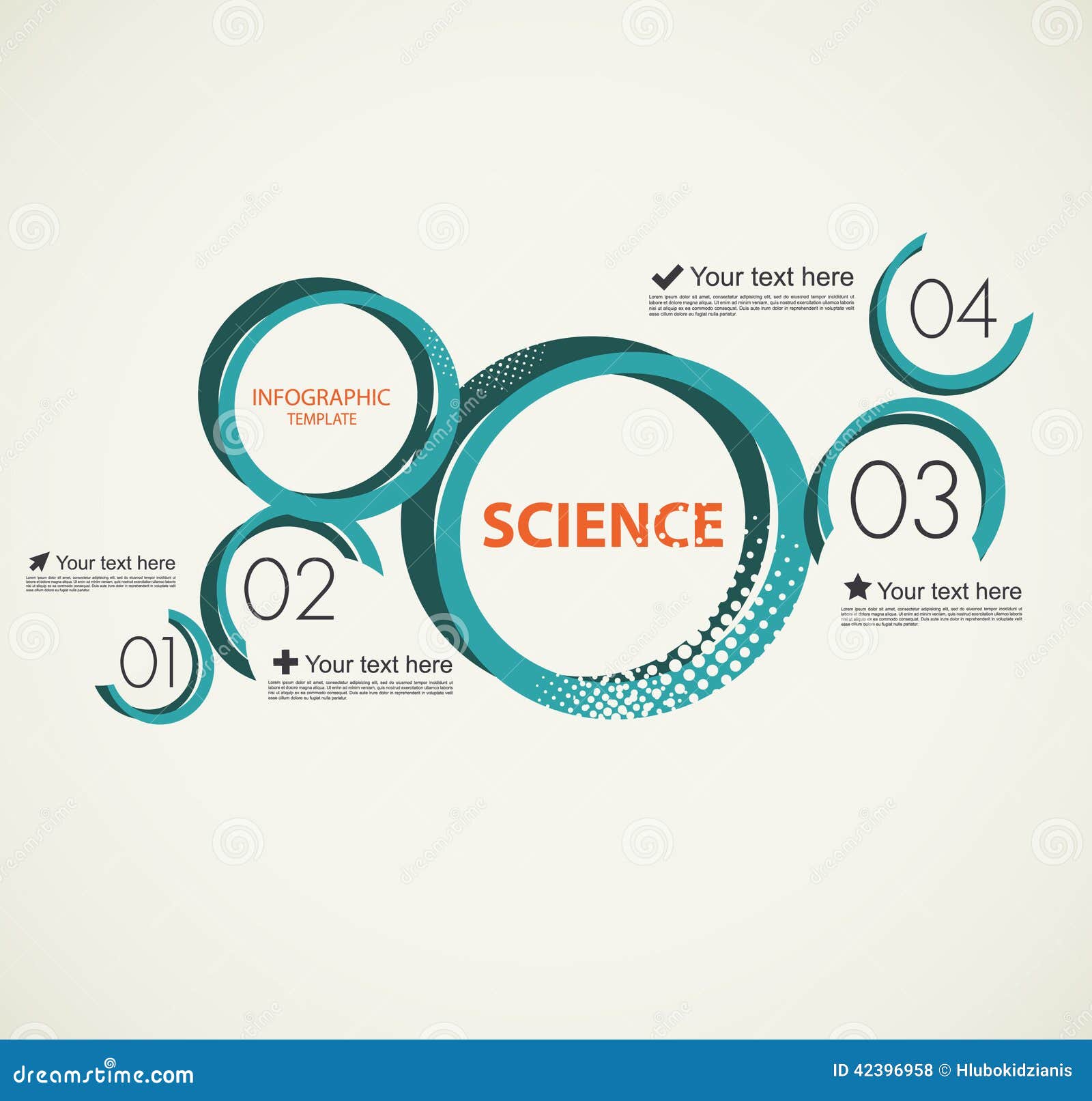 Science Infographic with Circles Stock Vector - Illustration of ...