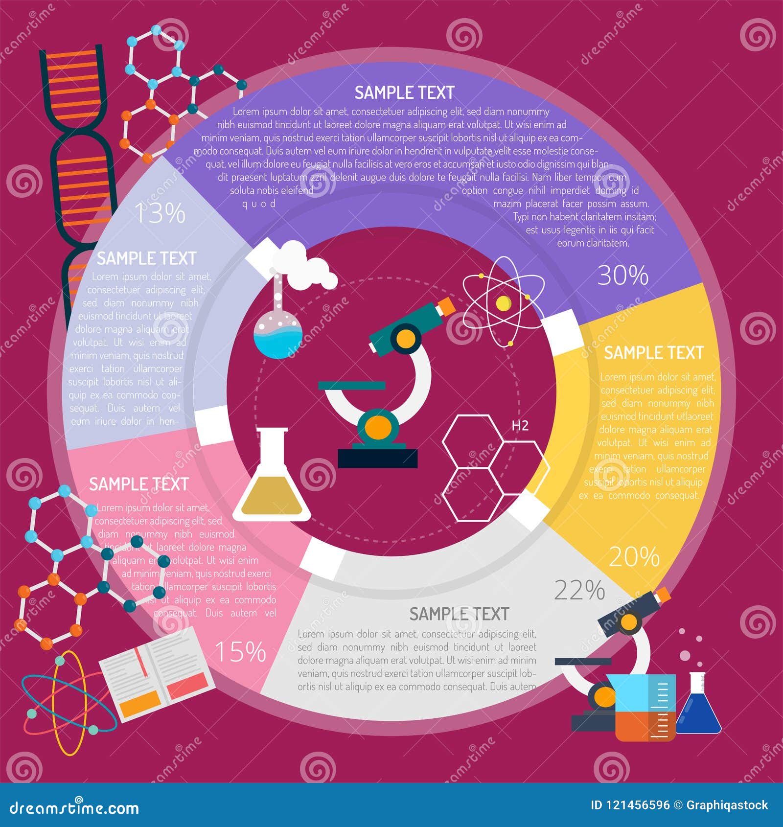 Science Infographic stock vector. Illustration of graphic - 121456596