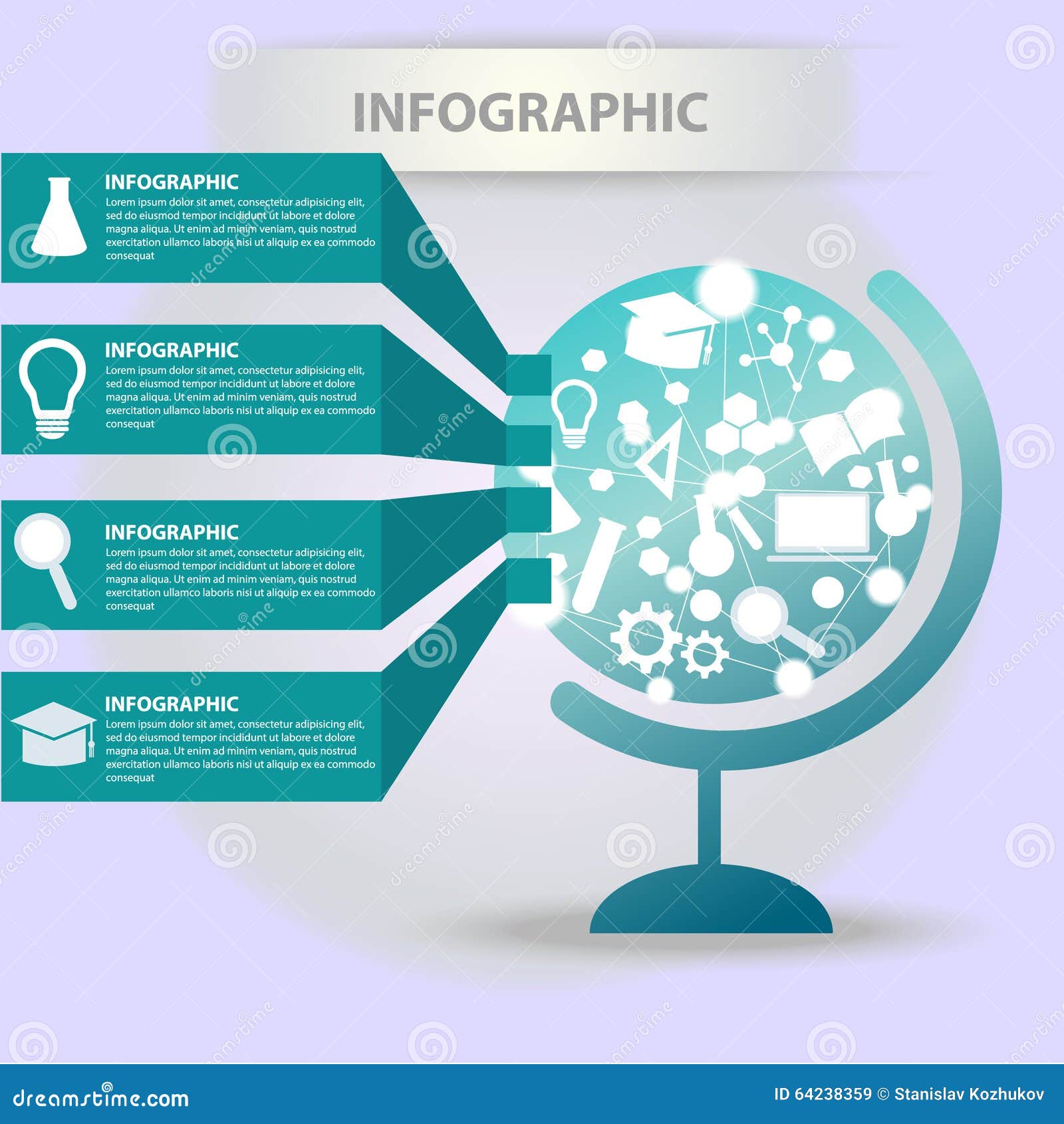 Science infographic stock illustration. Illustration of design - 64238359