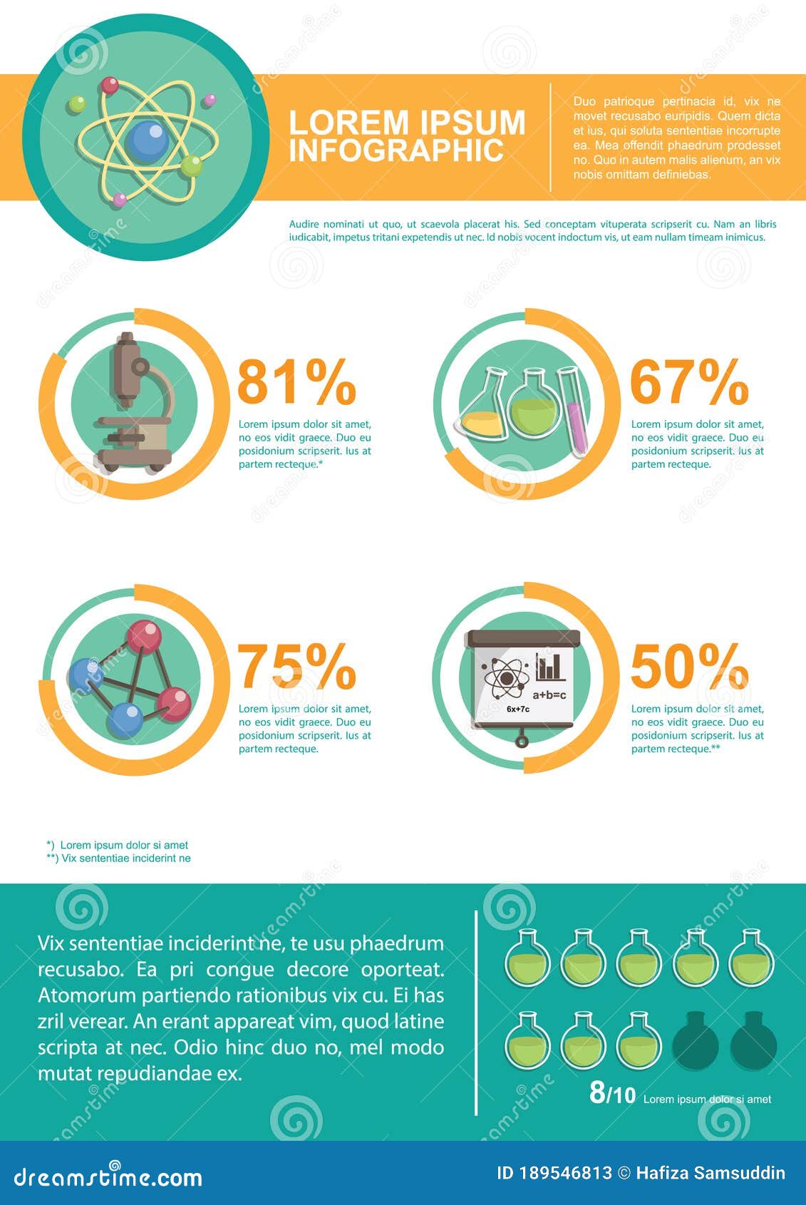Science Infographic. Vector Illustration Decorative Design Stock Vector ...