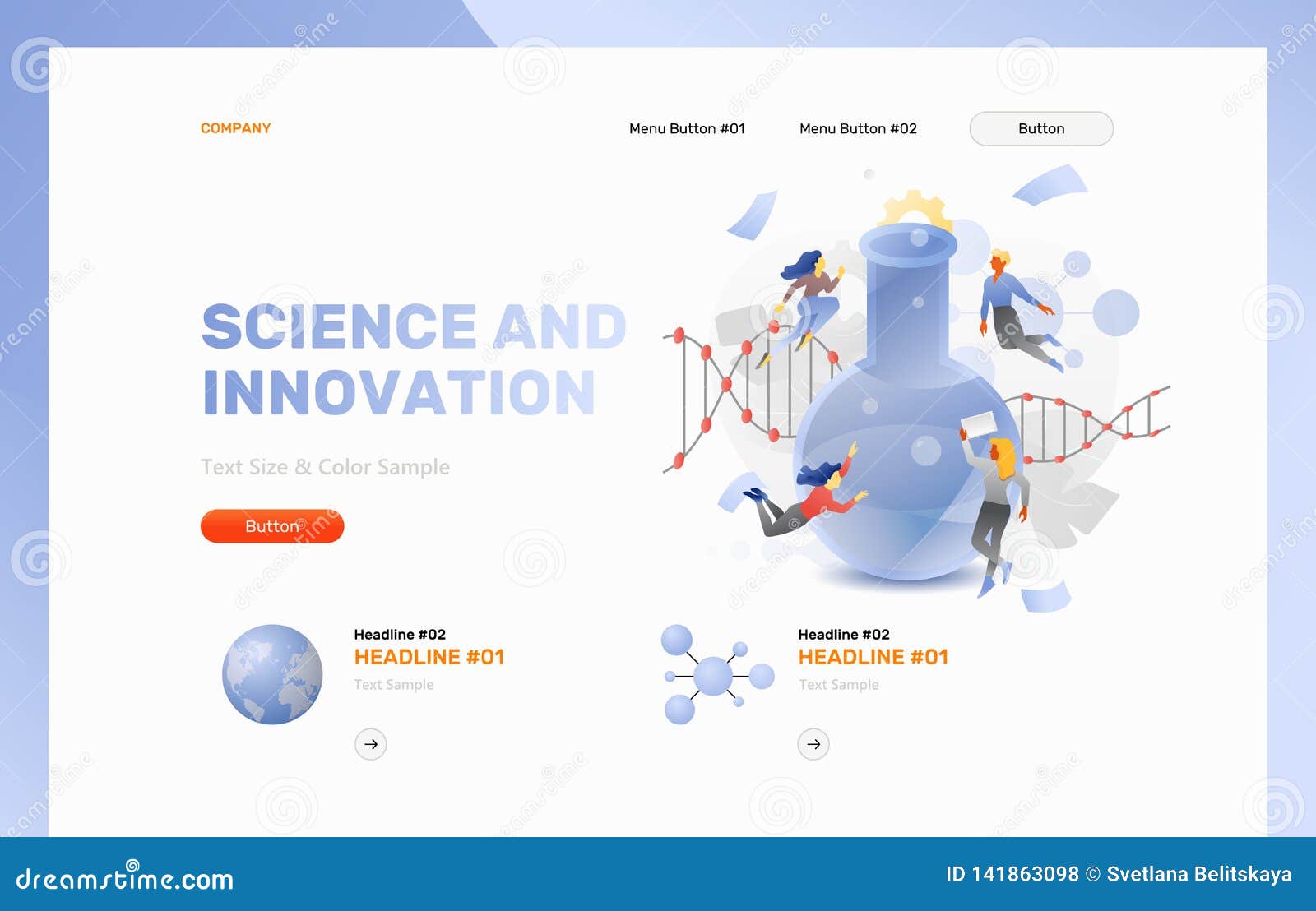 Science and Innovation Header Template Stock Vector - Illustration of ...