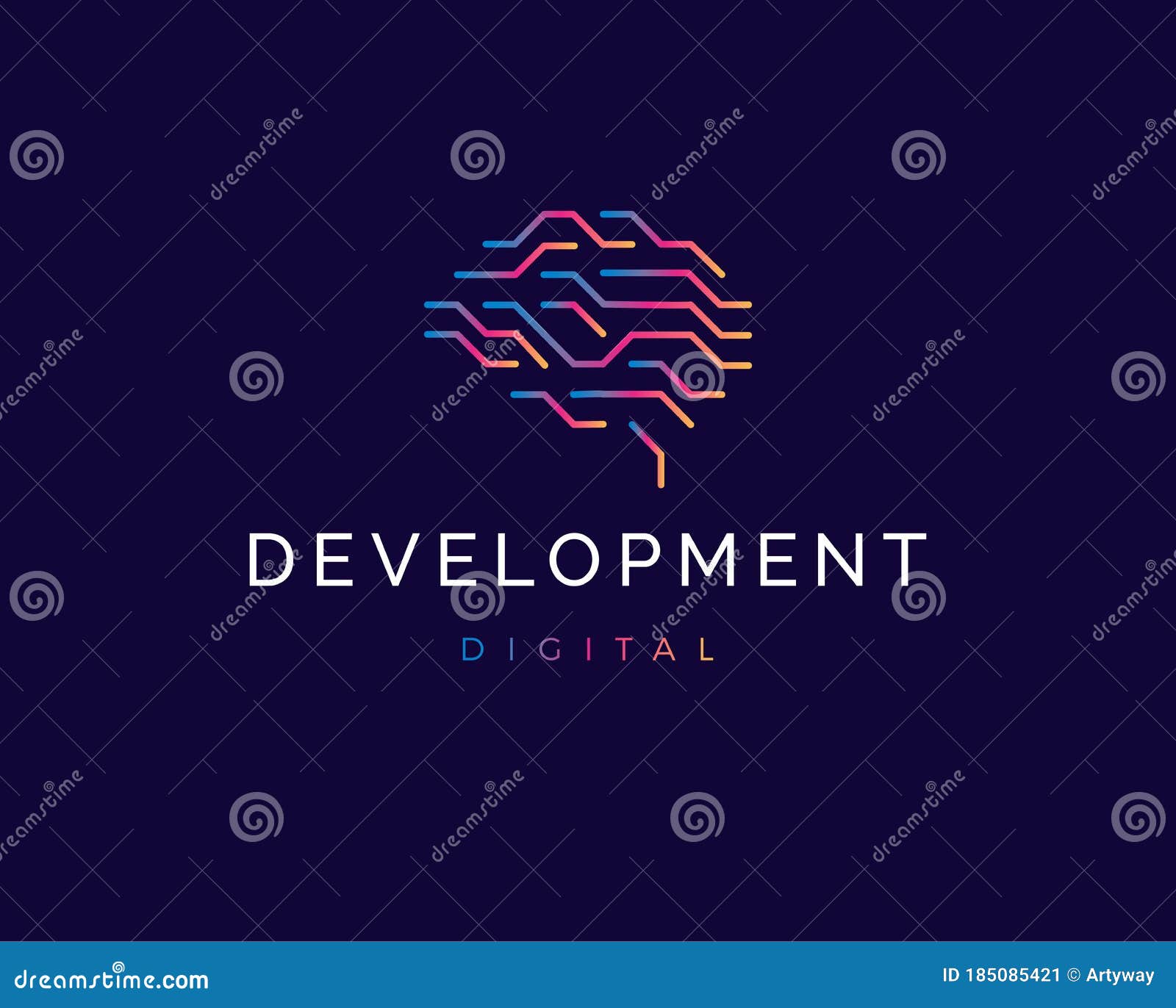 Science Innovation and Technical Development Icon. Human Brain Logo ...