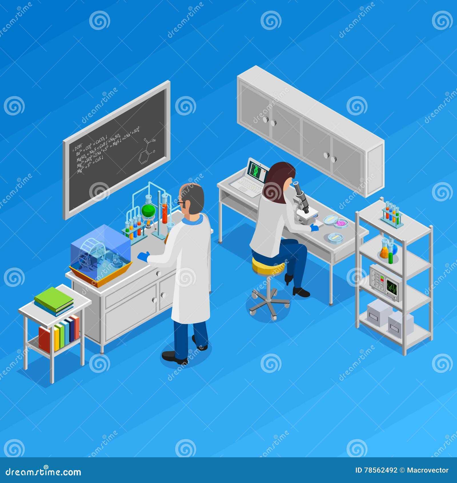 Science Isometric Concept stock vector. Illustration of analysis - 78562492