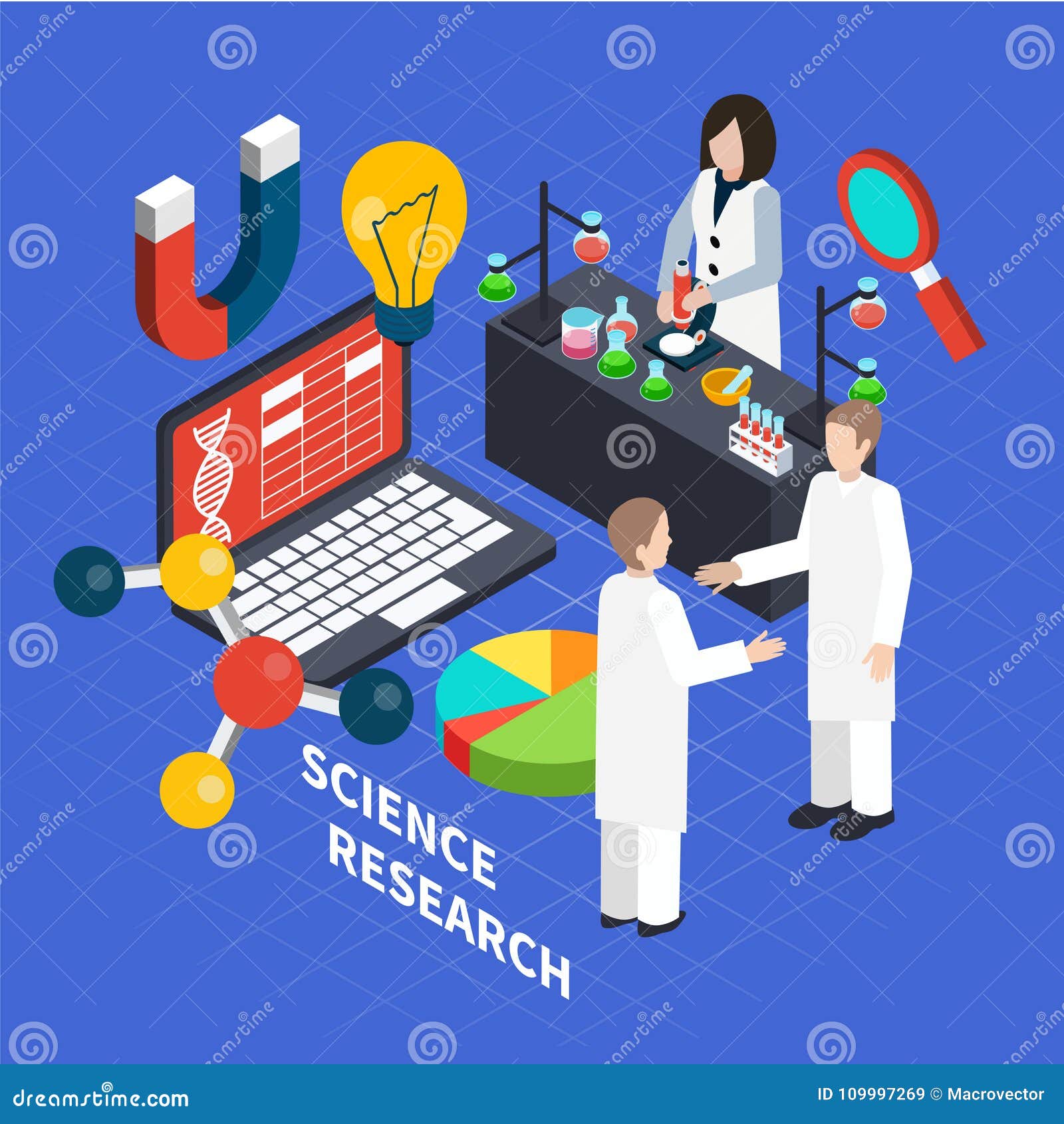Science Isometric Platforms Flowchart Vector Illustration | CartoonDealer.com #223898450