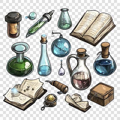Science items concept set stock photo. Illustration of test - 341488590