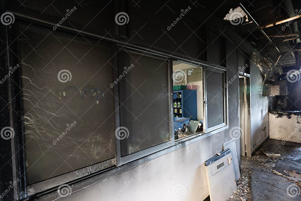 Science Lab Caused by Fire. Stock Photo - Image of emergency, dirty ...