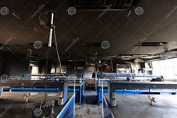 Science Lab Caused by Fire. Stock Image - Image of laboratory, facility ...