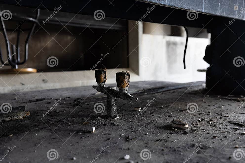 Science Lab Caused by Fire. Stock Image - Image of hazard, heat: 226210253