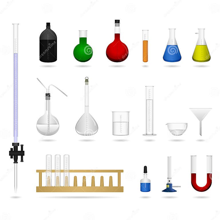 Science lab equipment tool stock vector. Illustration of green - 18532528