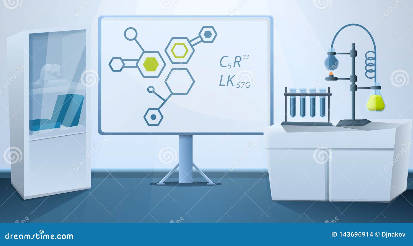 Science Lab Vector Illustration Stock Illustration - Illustration of ...