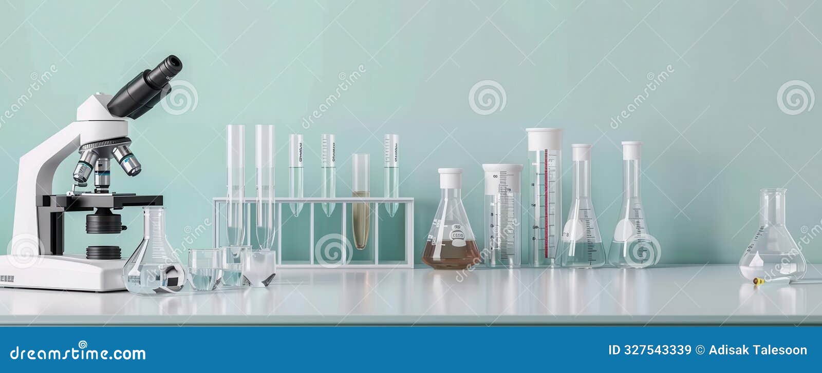 A Science Lab Filled with Beakers, Test Tubes, and Microscopes Stock ...