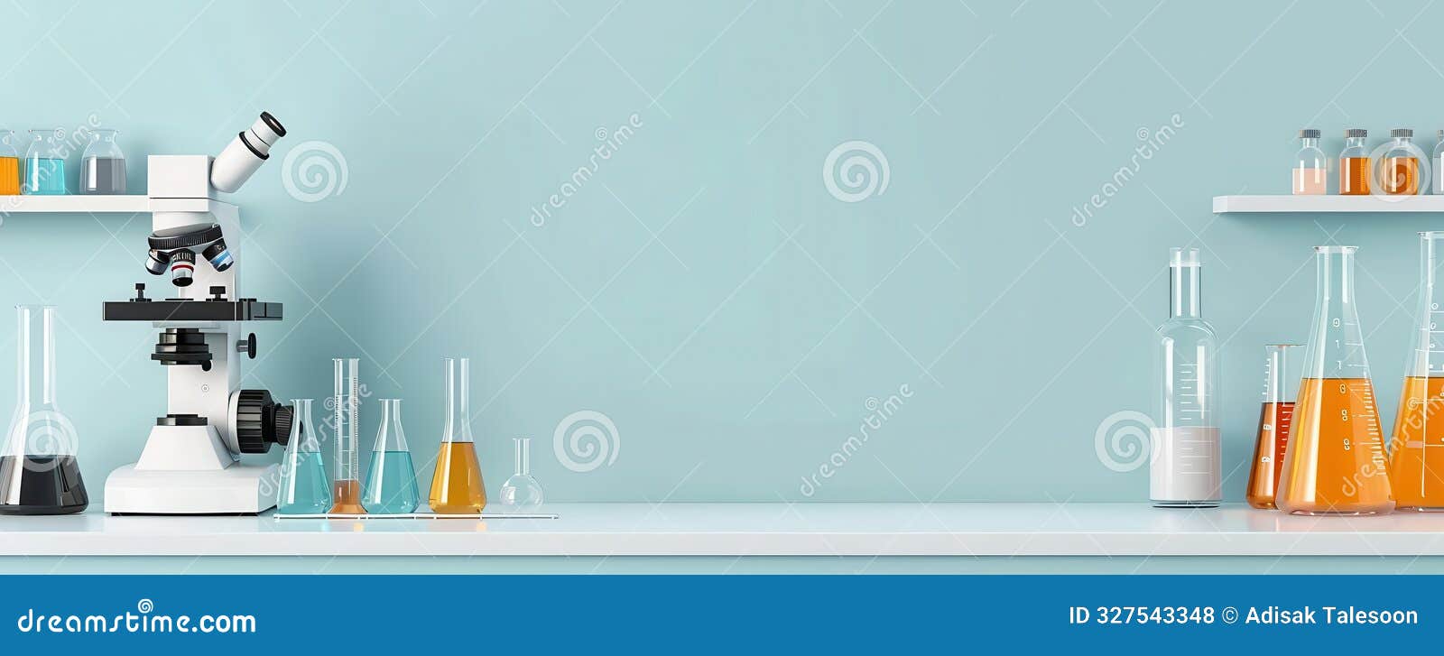 A Science Lab Filled with Beakers, Test Tubes, and Microscopes Stock ...