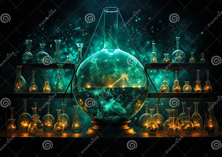 A Science Lab Filled with Lots of Glass Flasks. World Science Day for ...