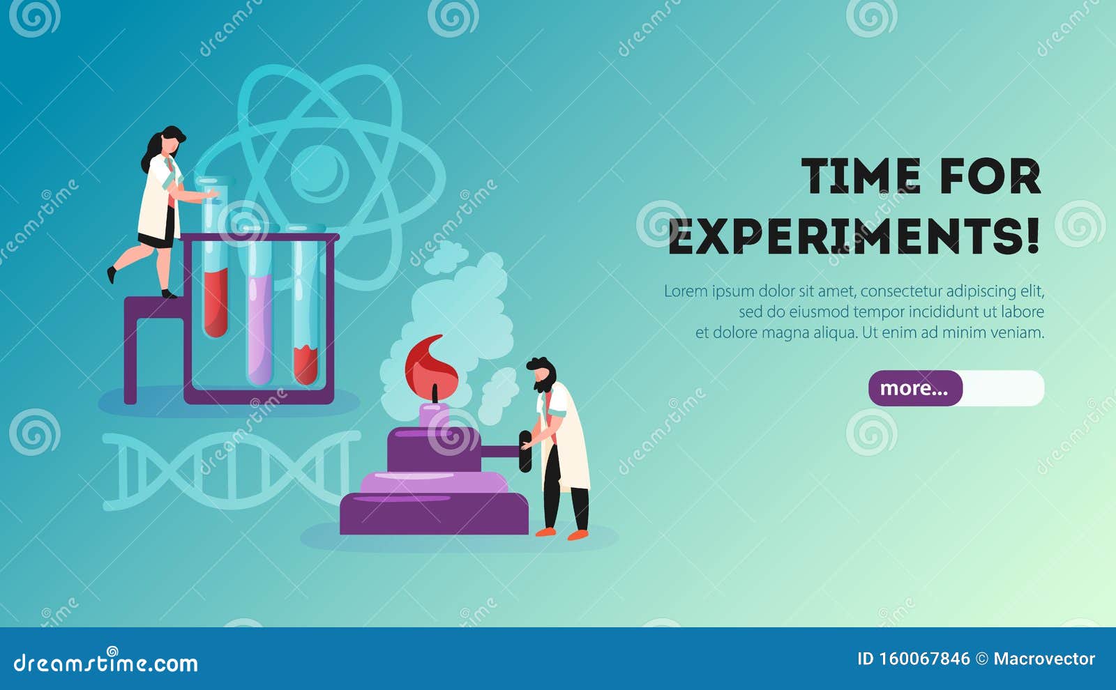 Science Lab Horizontal Banner Stock Vector - Illustration of page ...