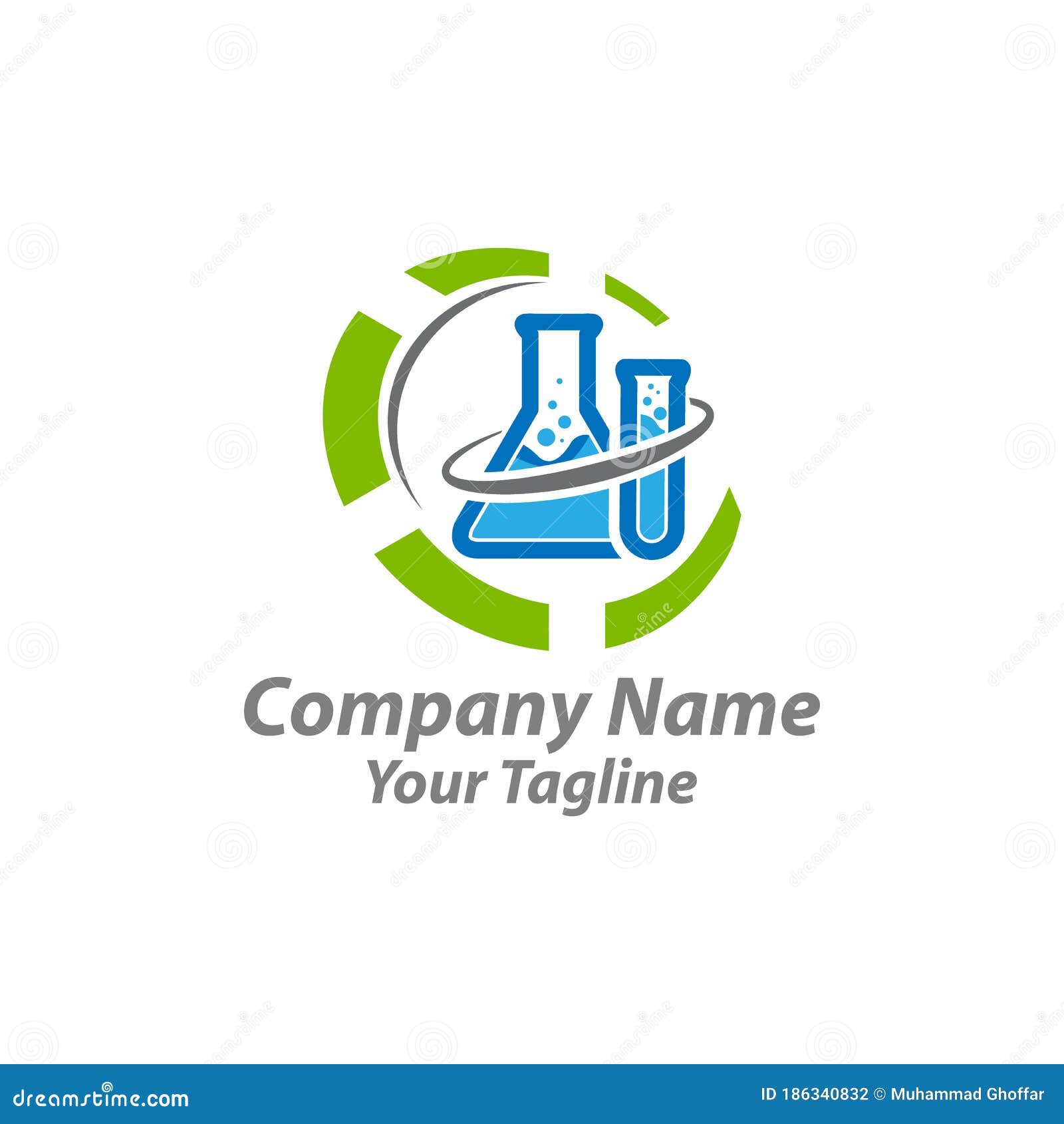 Science Lab Logo Design Template-Molecular Lab Logo Template. Skeletal ...