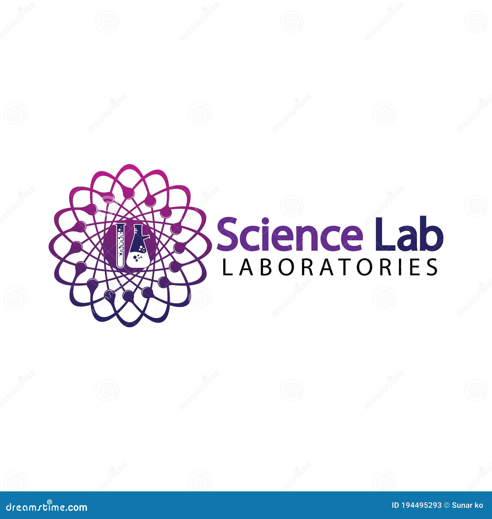 Science Lab Logo.Laboratory Tube Logo Template Design Vector, Emblem ...
