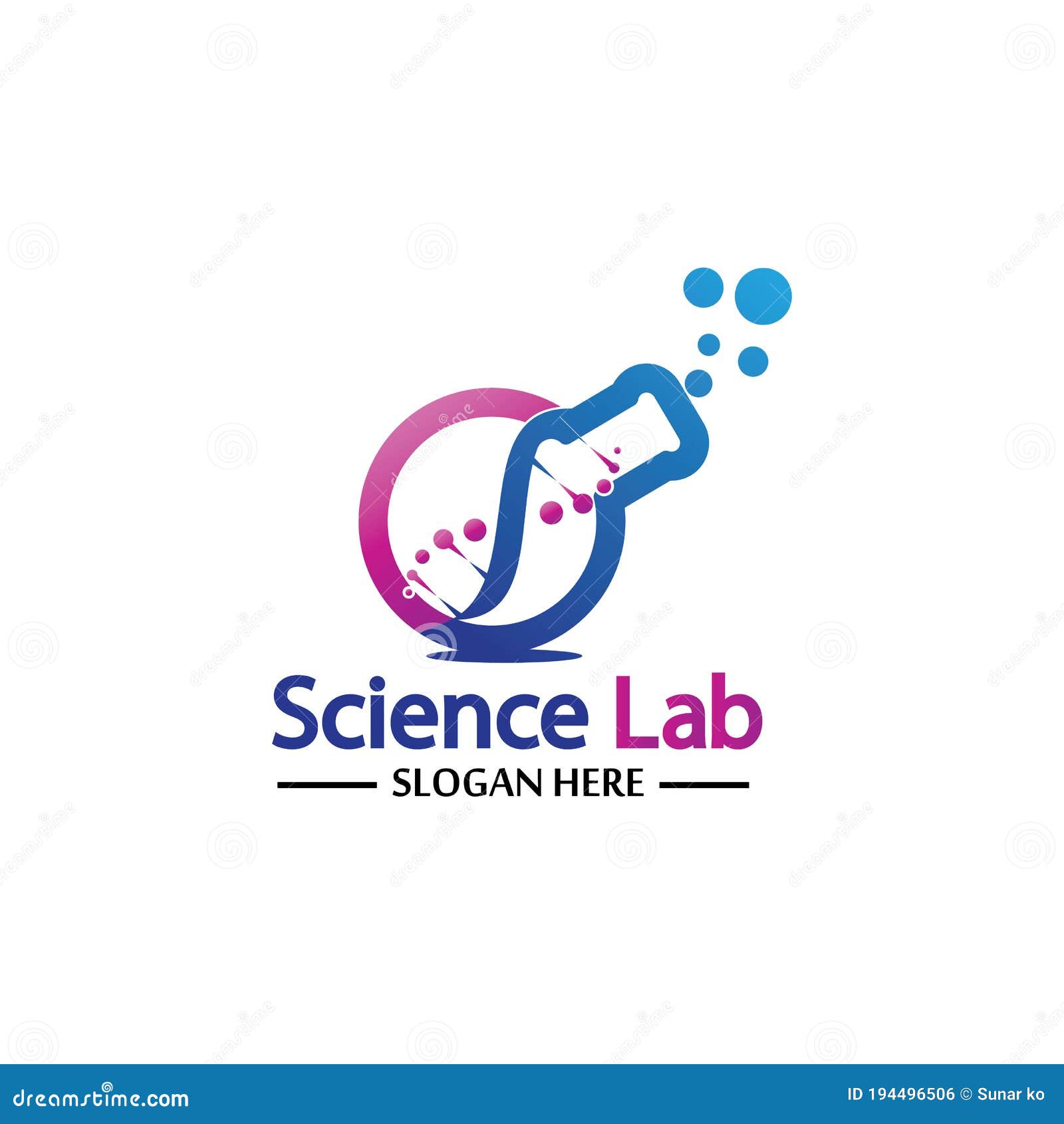 Science Lab Logo.Laboratory Tube Logo Template Design Vector, Emblem ...