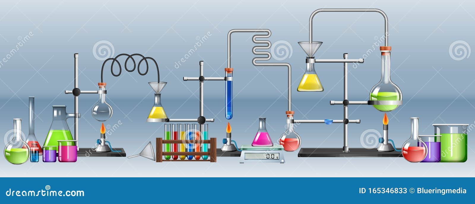 Science Lab with Many Equipments Stock Vector - Illustration of tube ...