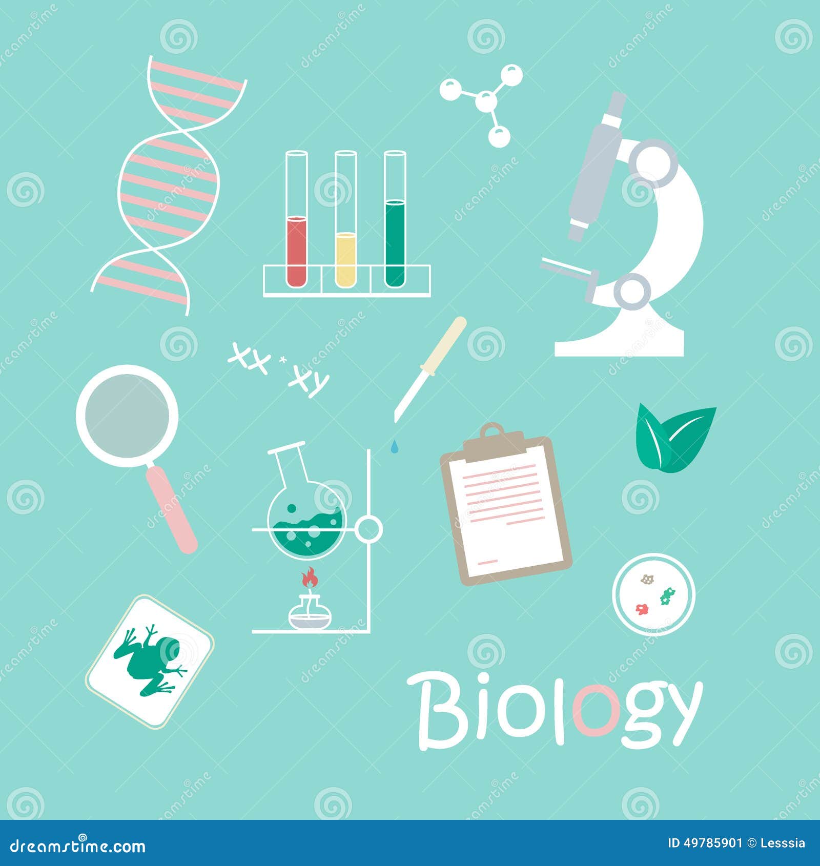 Science Lab Objects and Icons Stock Vector - Illustration of sign ...