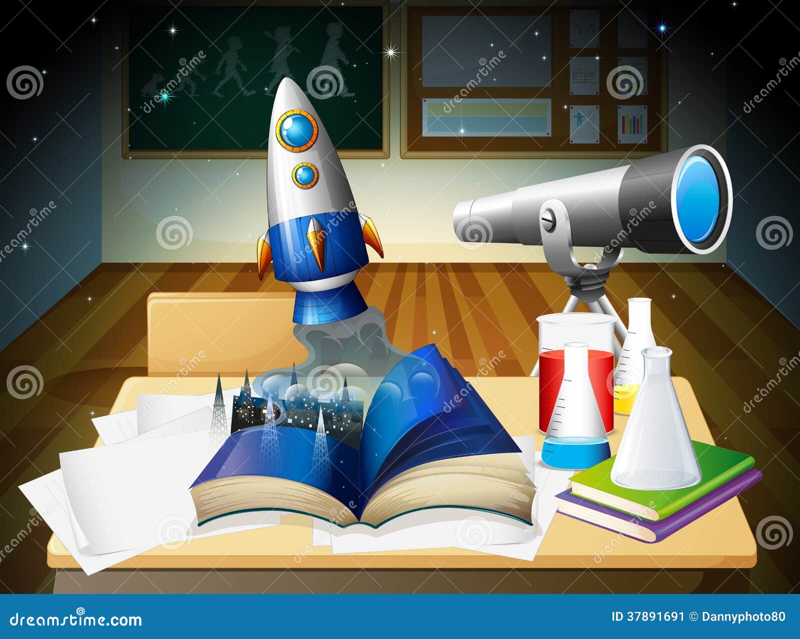 A science lab room stock vector. Illustration of angle - 37891691