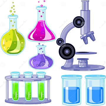 Science Lab Tools Set stock vector. Illustration of equipment - 207995684