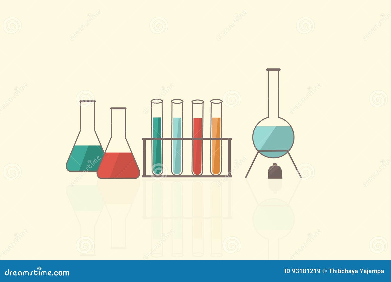 Science Lab Vector Set Glassware,medical Laboratory. Stock Vector ...