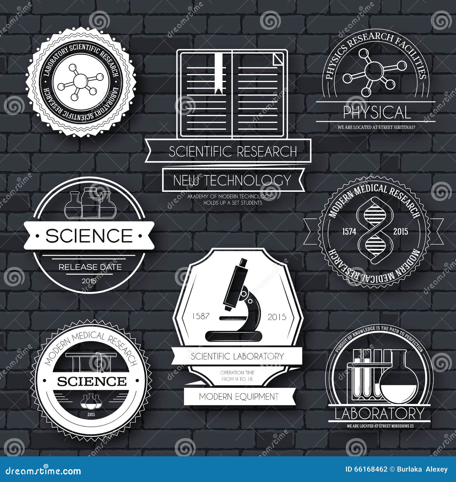 Science Label Template Set. Emblem Element for Your Product or Design ...