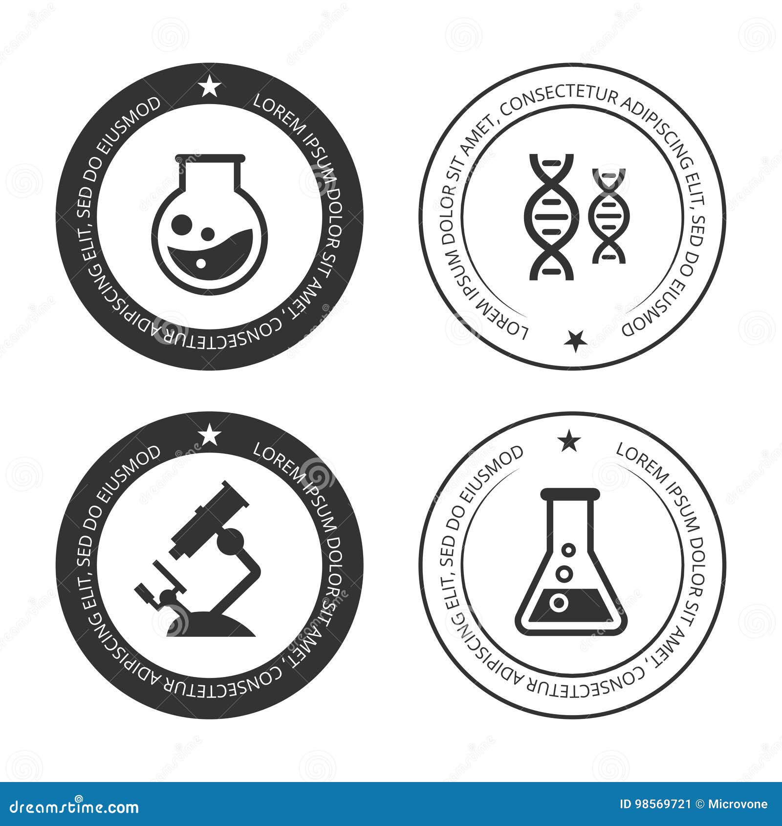 Science Labels Cartoon Vector | CartoonDealer.com #24494397