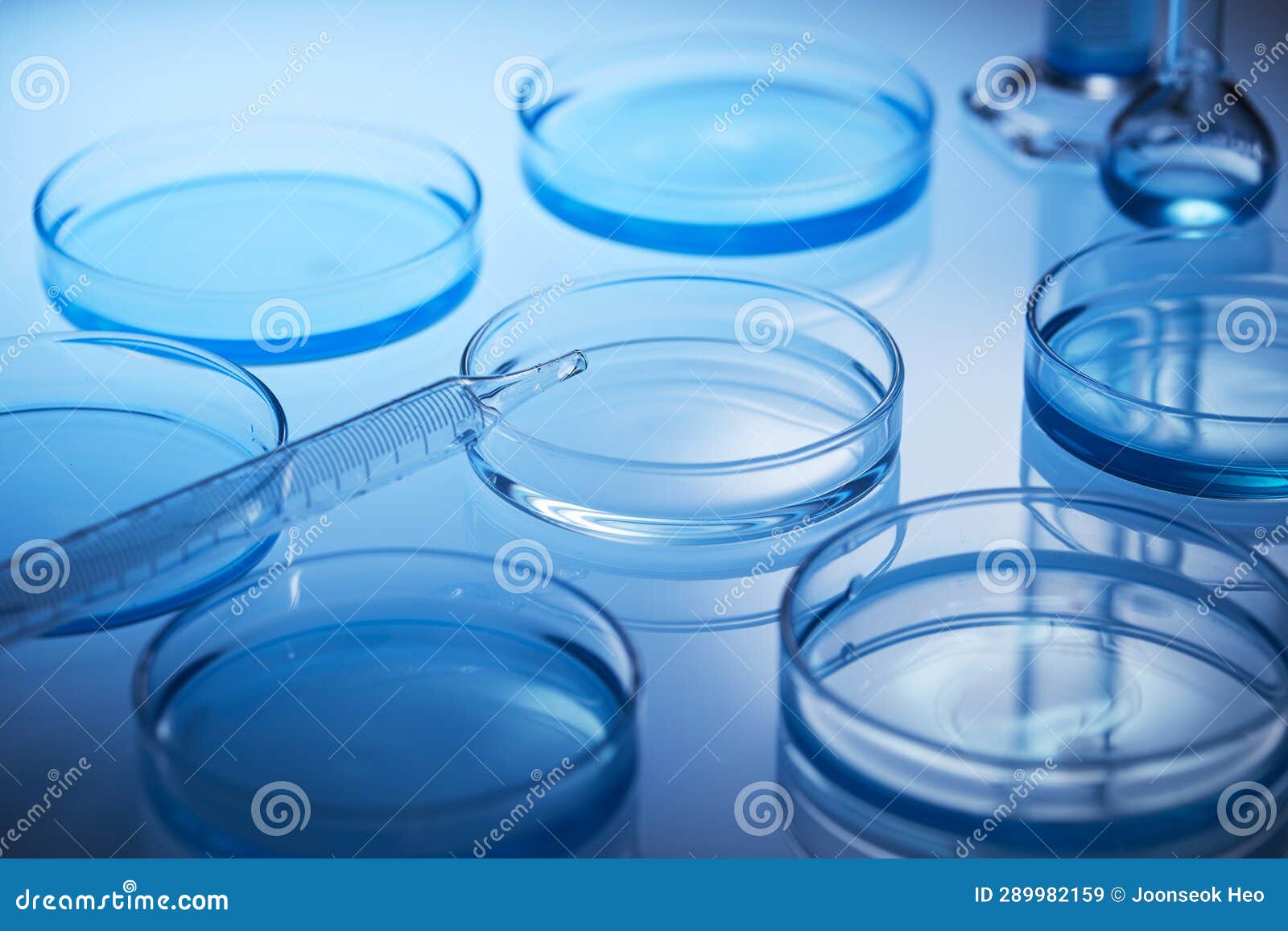 Science Laboratory with Beaker and Dropper Stock Image - Image of ...