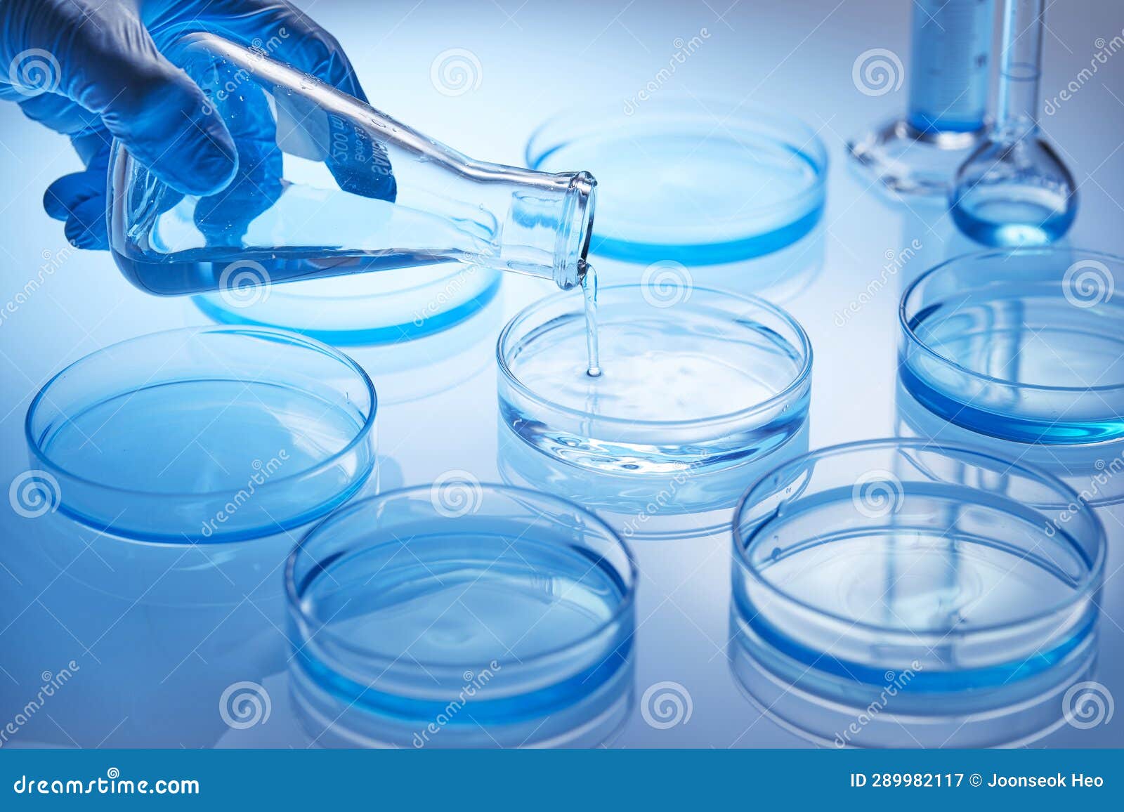 Science Laboratory with Beaker and Dropper Stock Image - Image of ...