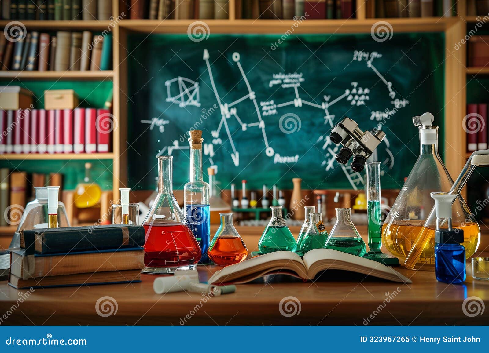 IA Photography of Science Laboratory with Books and Equipment Stock ...